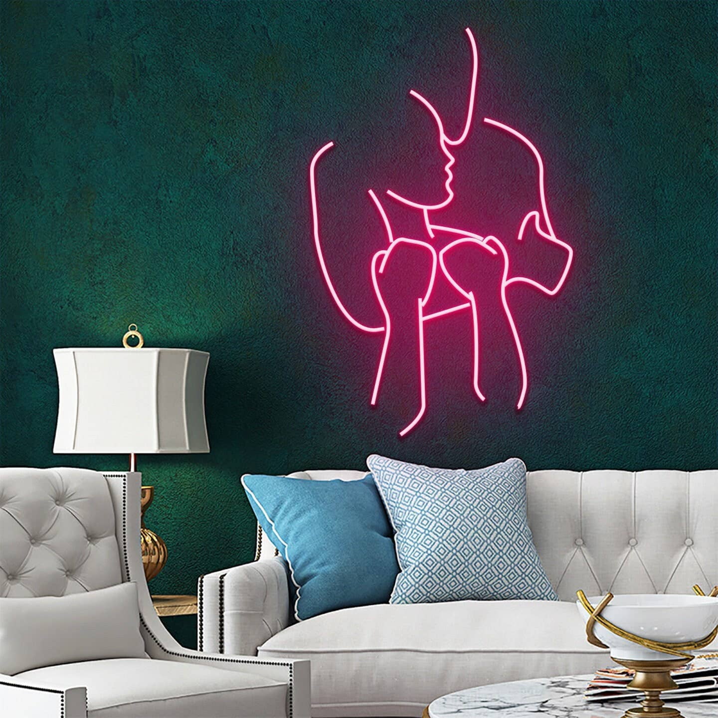 Glowneon Hugging Couple Neon Sign, Wall Decor - Walmart.com