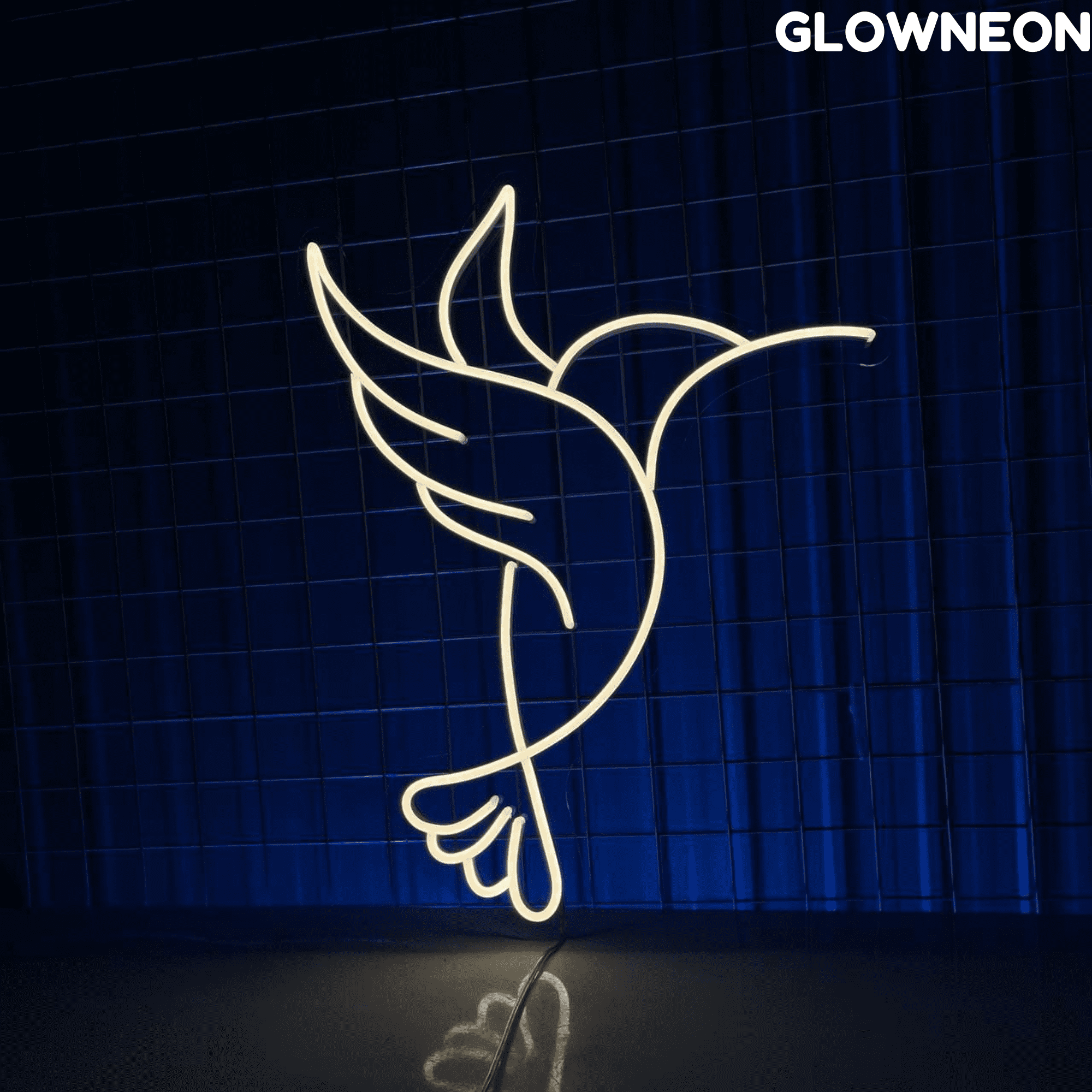 Glowneon Hummingbird Minimalist Neon Sign, Hummingbird Wall Led Light ...