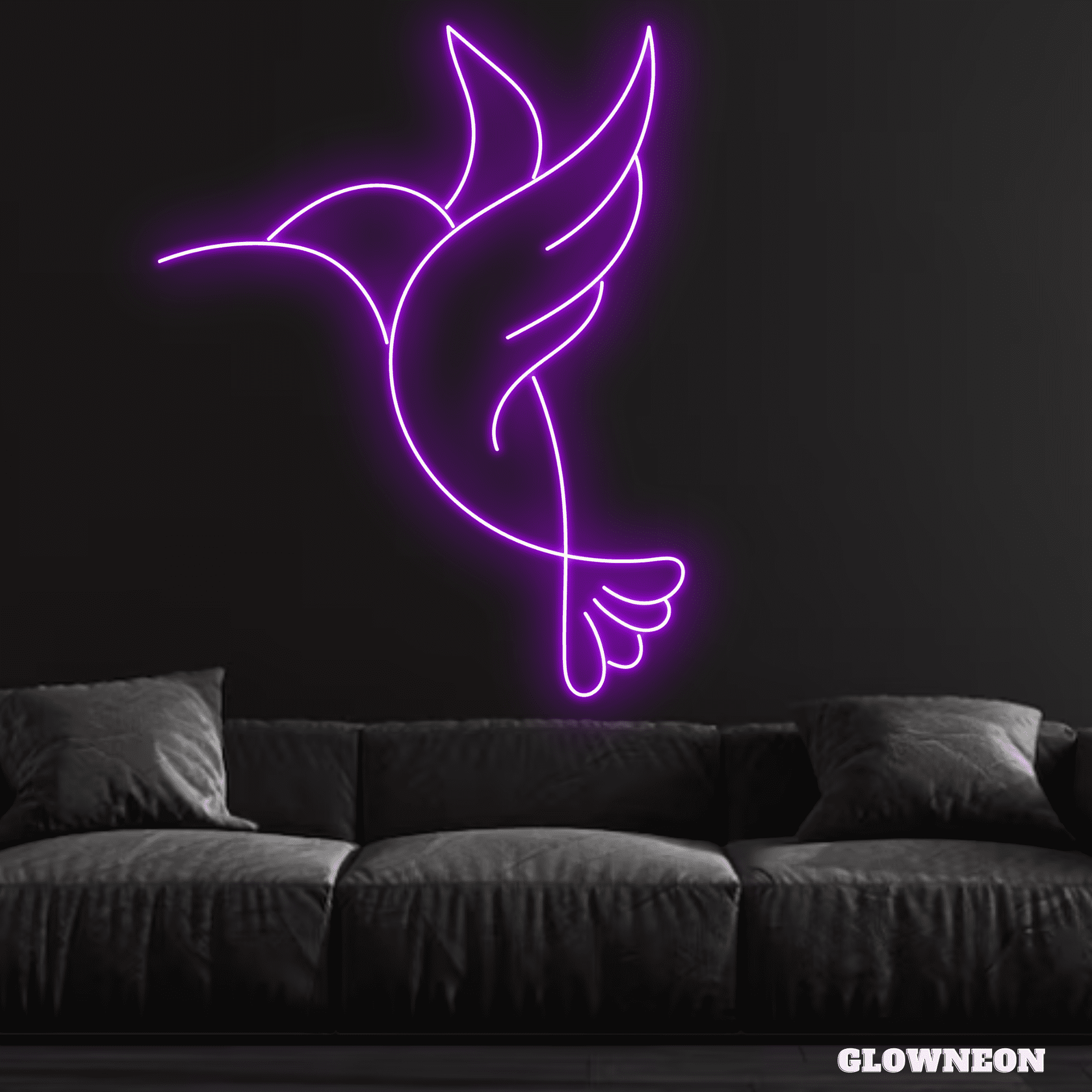Glowneon Hummingbird Neon Sign, Hummingbird Sign, Hummingbird Decor ...