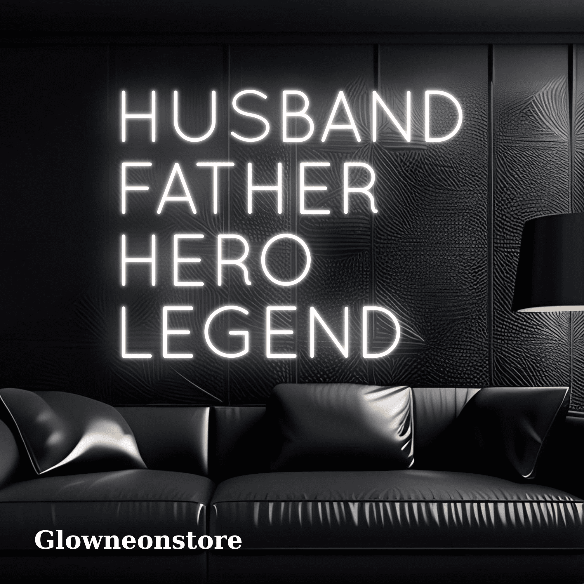 Glowneon Husband Father Hero Legend Neon Light Decoration - Walmart.com