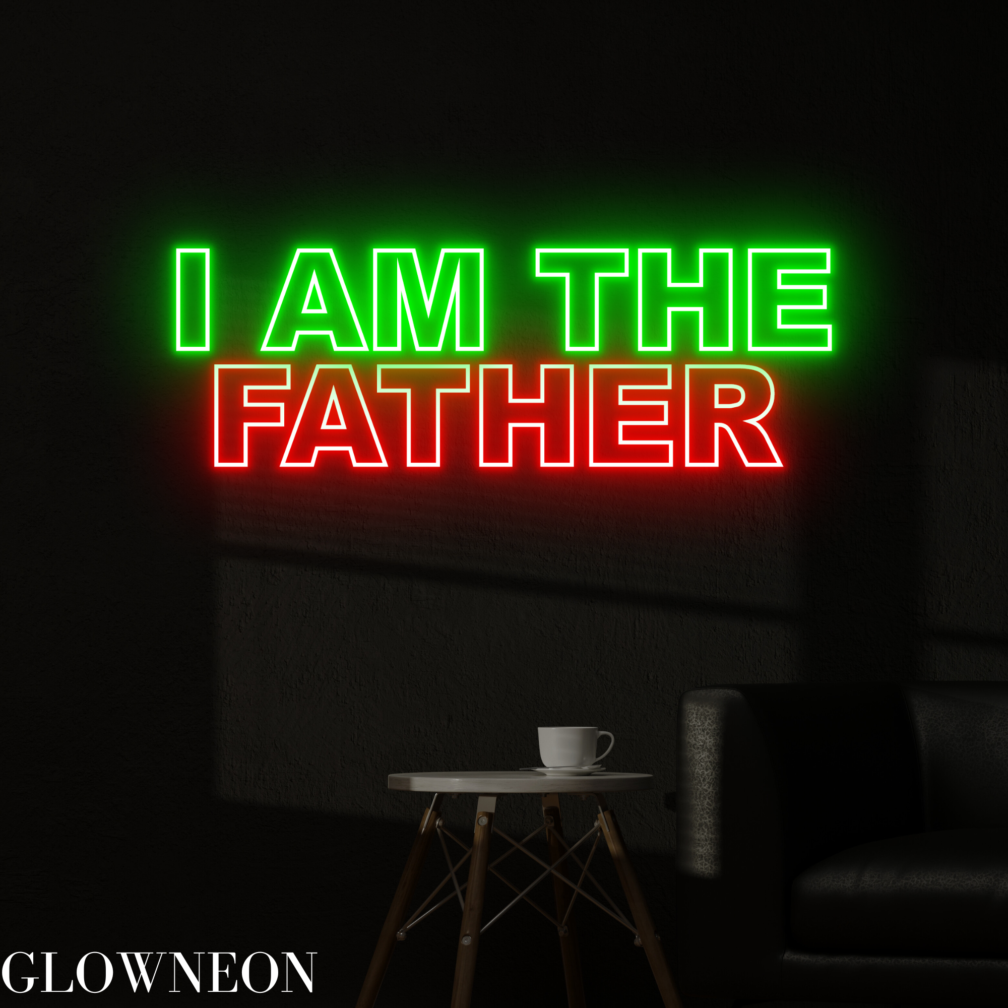 Glowneon I Am The Father Neon Sign, Father's Day Led Sign, Dad Gifts ...