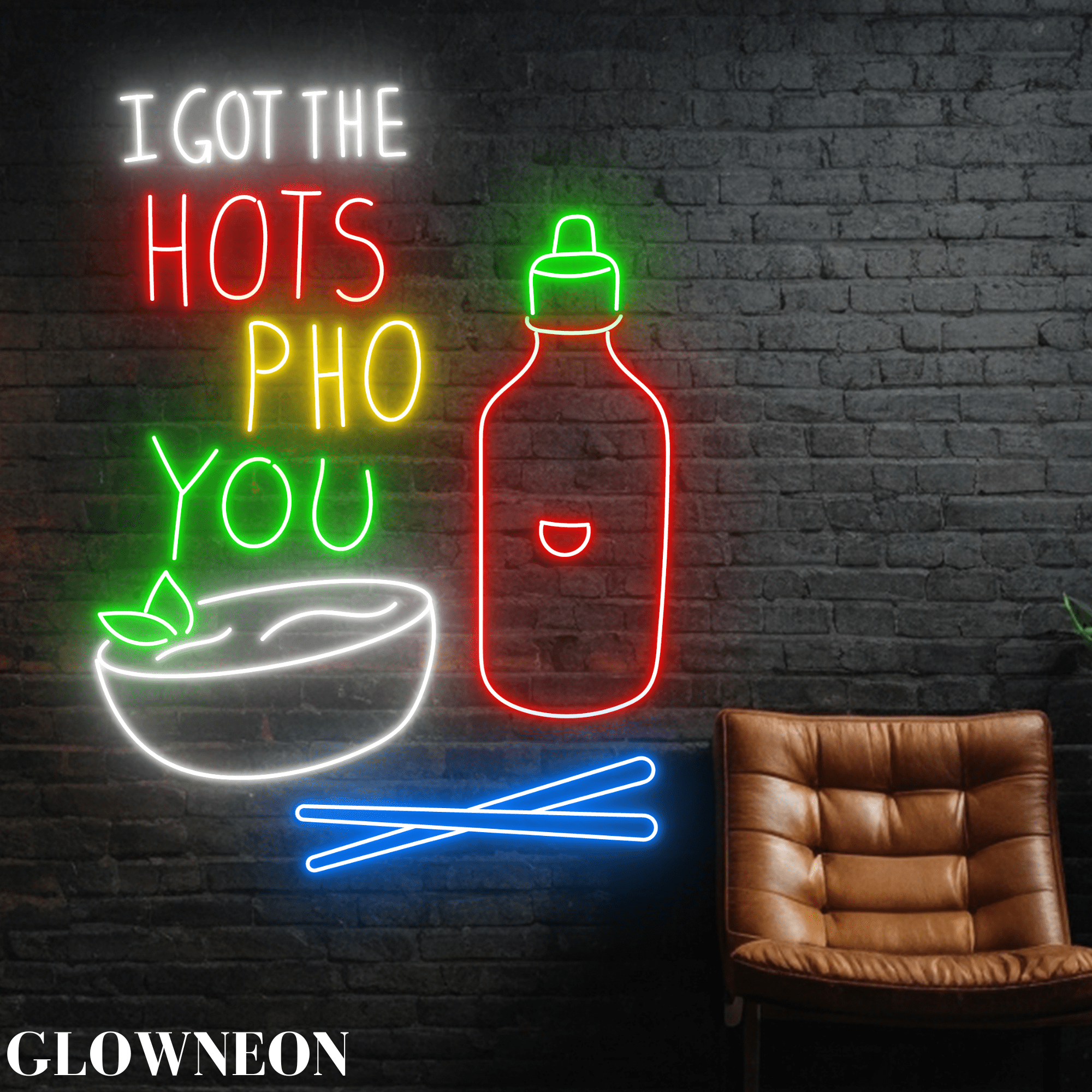 Glowneon I Got The Hots Pho You Neon Light, Vietnamese Pho Led Light ...