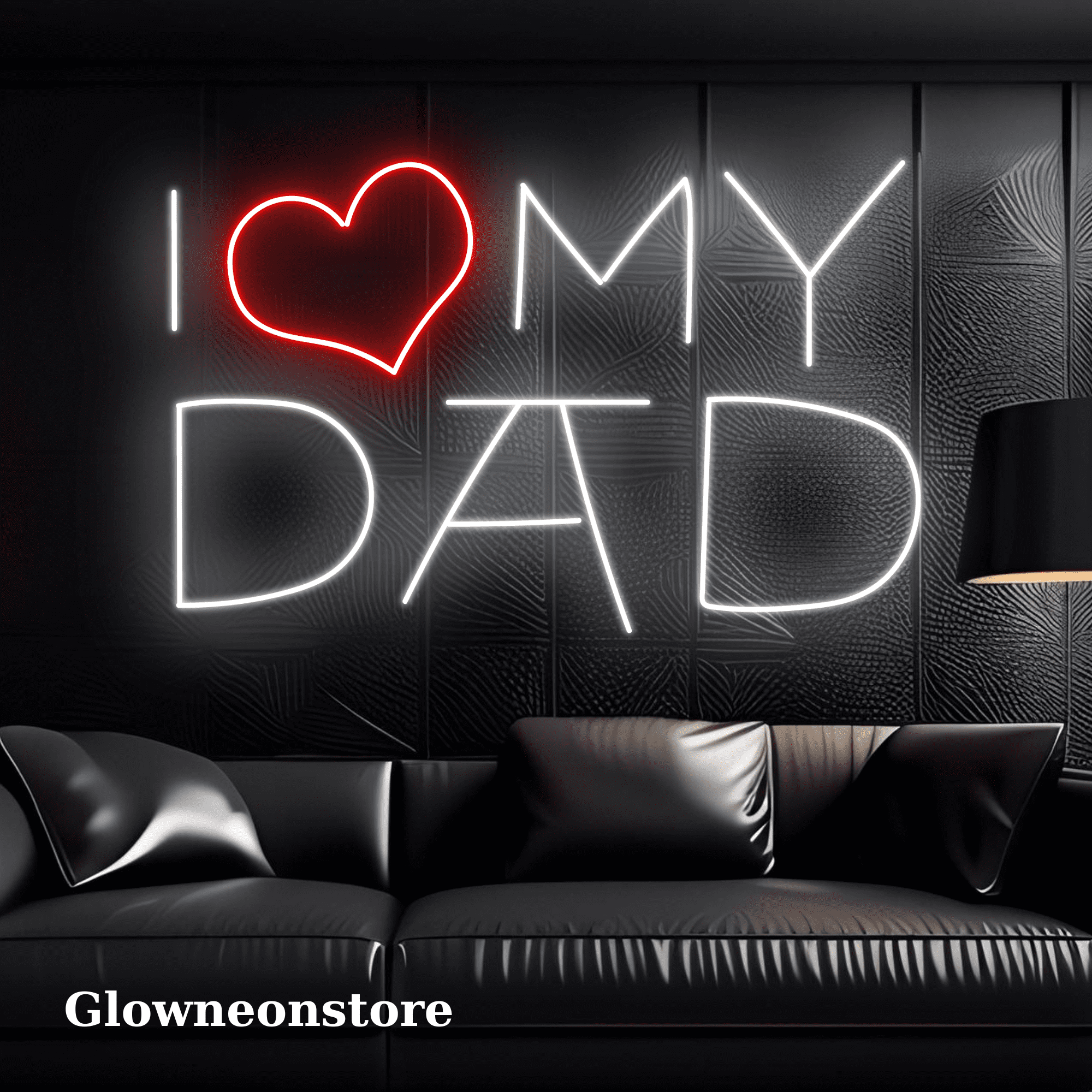 Glowneon I Love My Dad Neon Sign, I Love My Dad Led Light Decoration ...