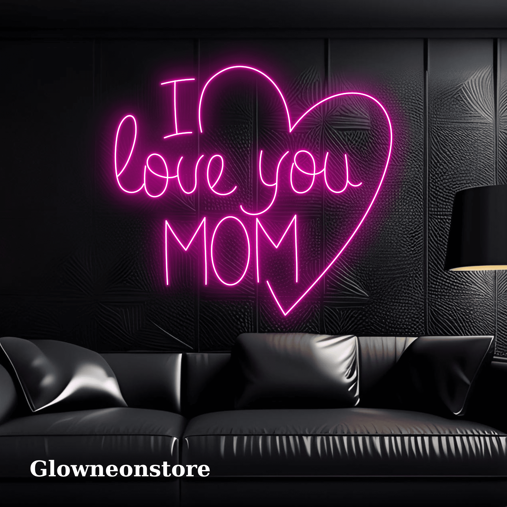 Glowneon I Love You Mom Neon Sign, I love You Mom Led Light Decor ...