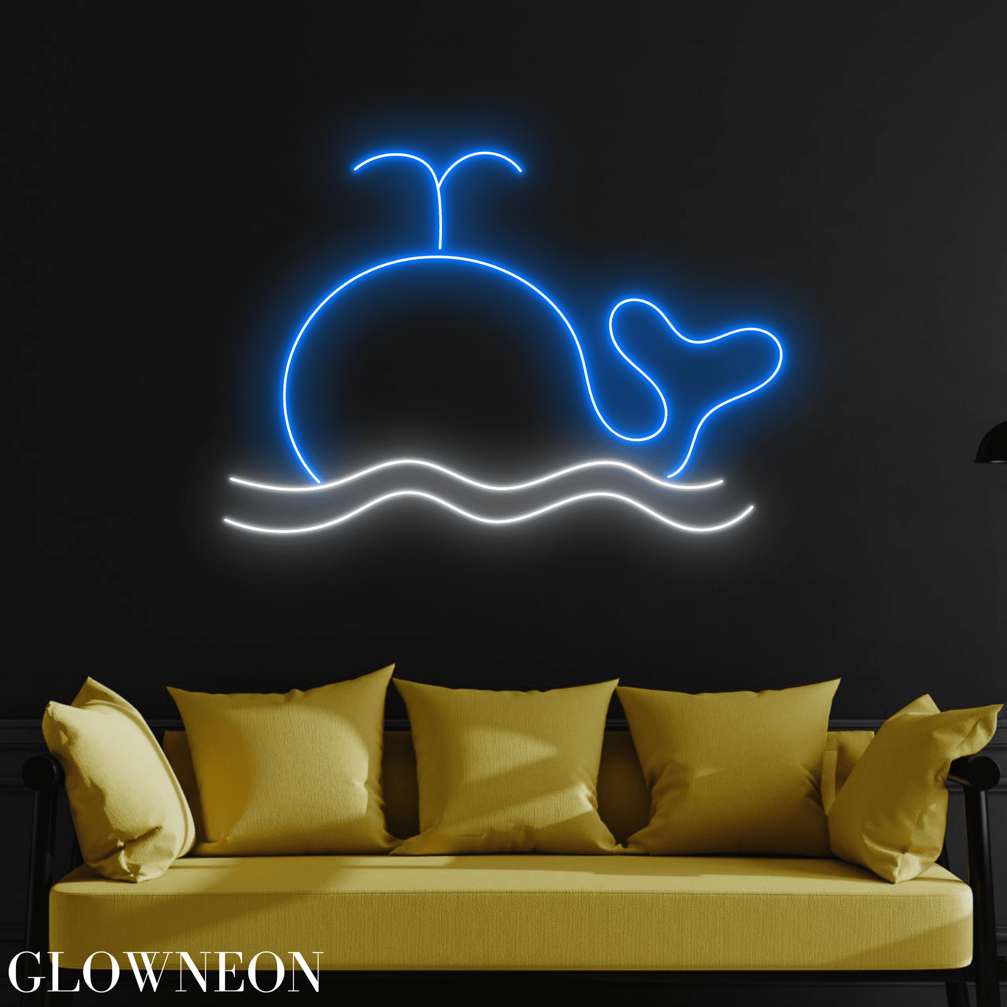 Glowneon Illuminate Nursery Room With Cute Whale Neon Led Night Light ...