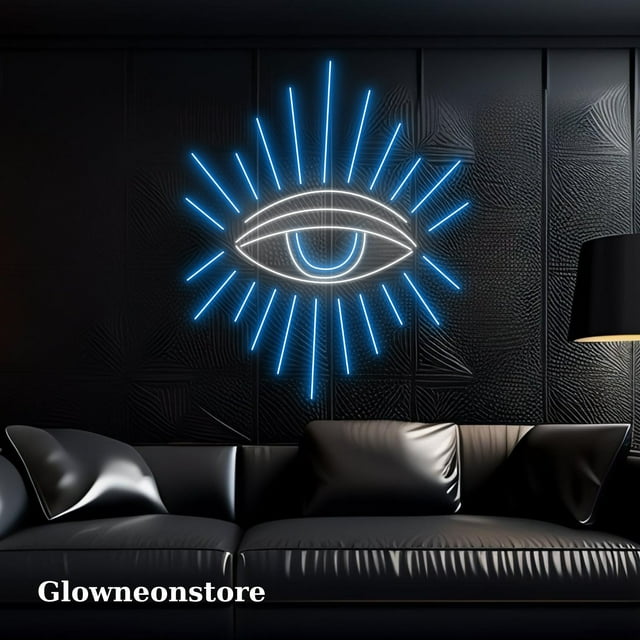 Glowneon Illuminati Eyes Neon Sign, Evil Eye Led Light, Handmade Evil ...