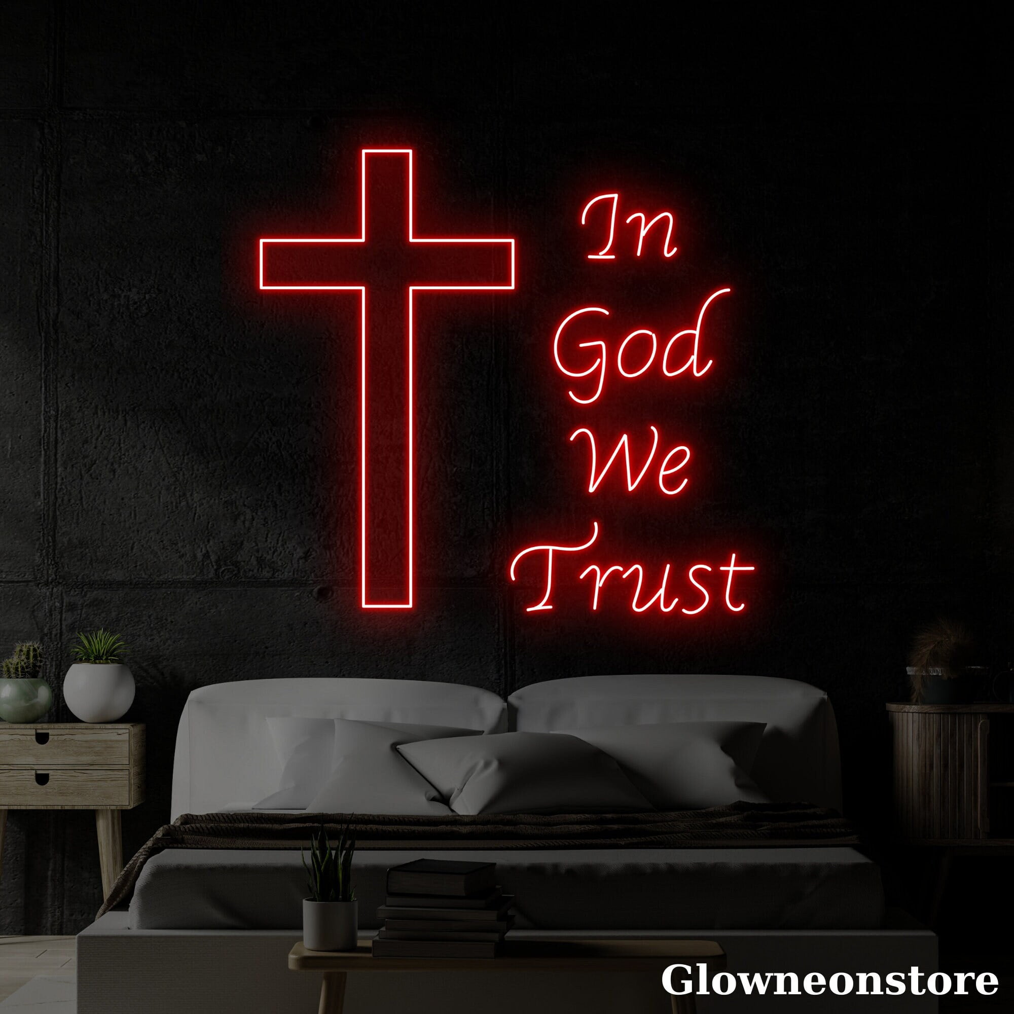 Glowneon In God We Trust Neon Sign,In God We Trust LED Sign, Custom ...
