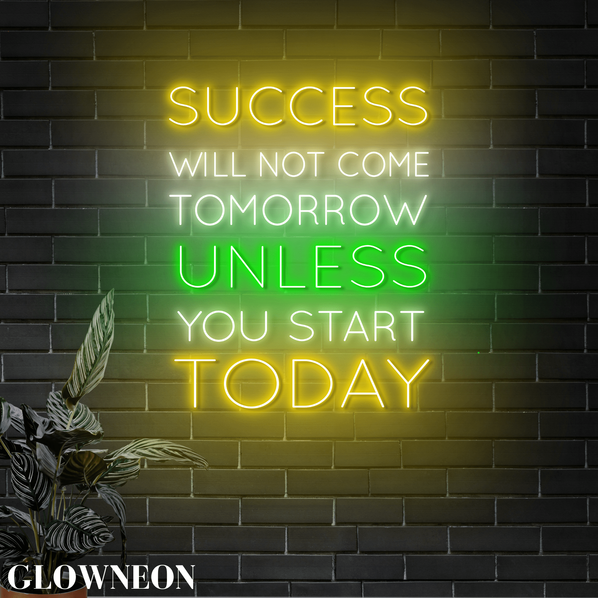 Glowneon Inspirational Quote Led Sign, Motivation Home Gym Wall Decor ...