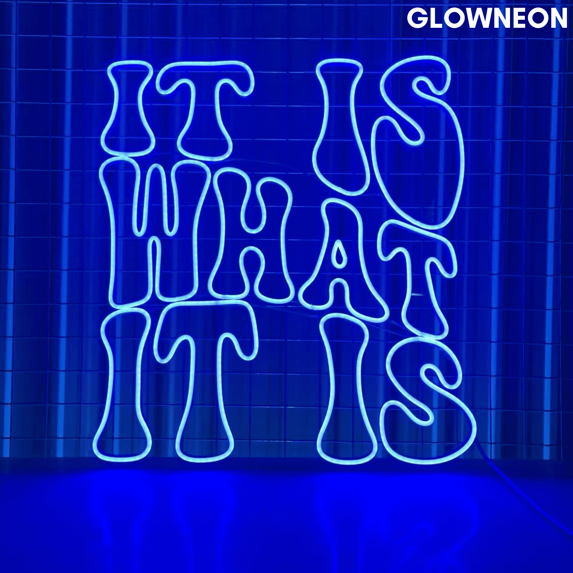 Glowneon It Is What It Is Neon Sign, Motivational Quote Home Led Sign ...