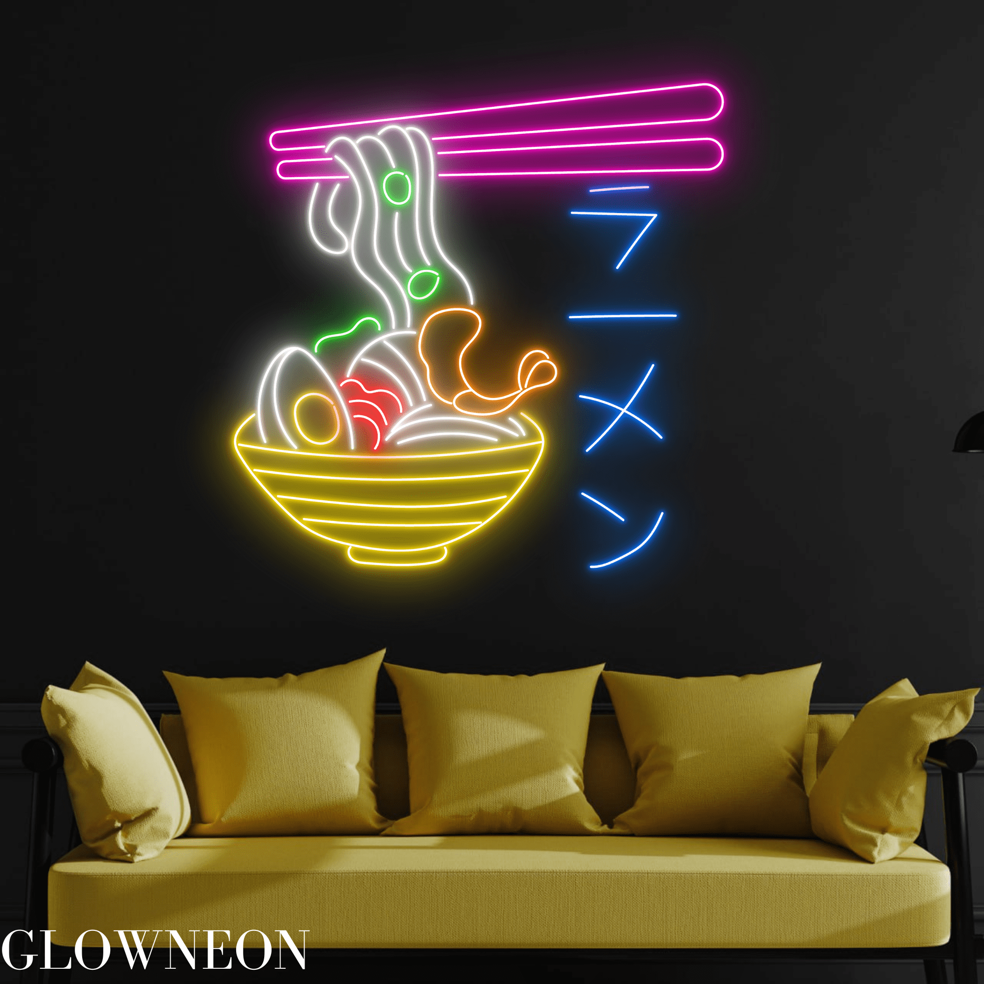 Glowneon Japanese Ramen Signboard Neon Sign, Ramen Restaurant Led Art ...