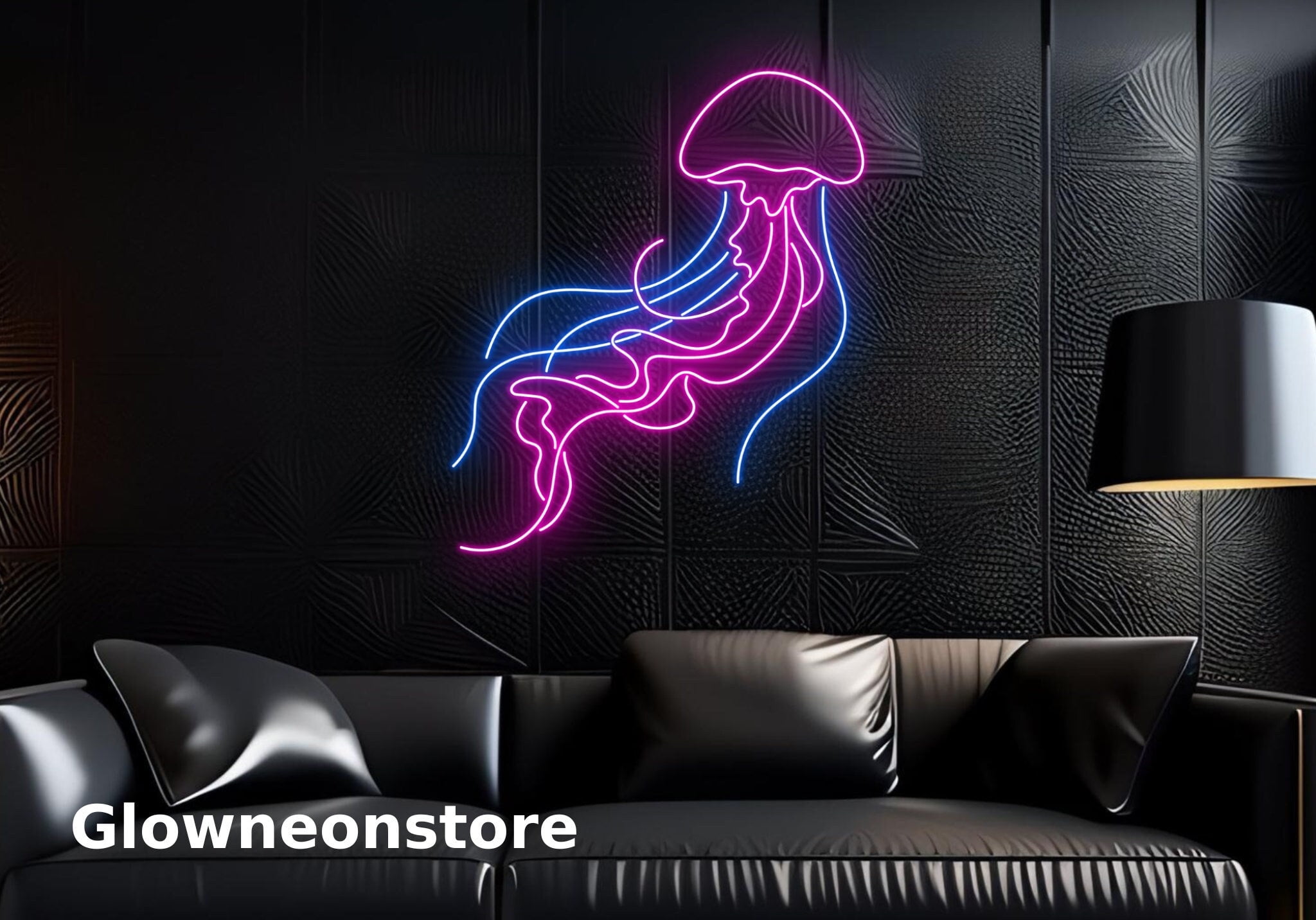 Glowneon Jellyfish Neon Sign, Jellyfish Led Light, Sea Animal Led ...