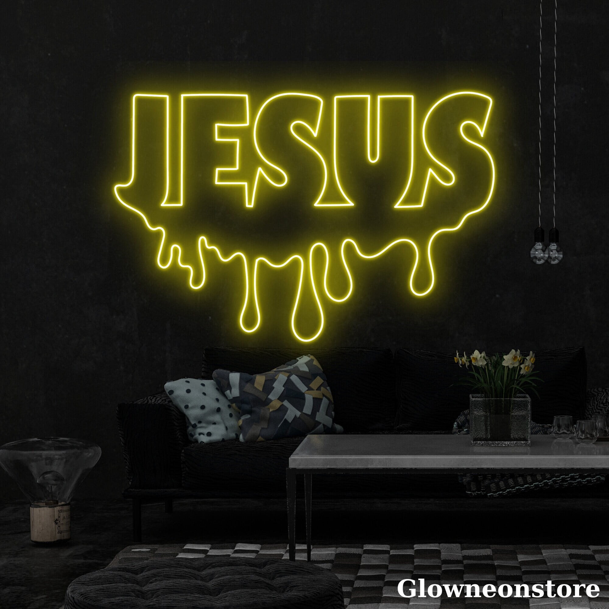 Glowneon Jesus Neon Sign, Jesus LED Sign, Faith Neon Sign, Christian ...