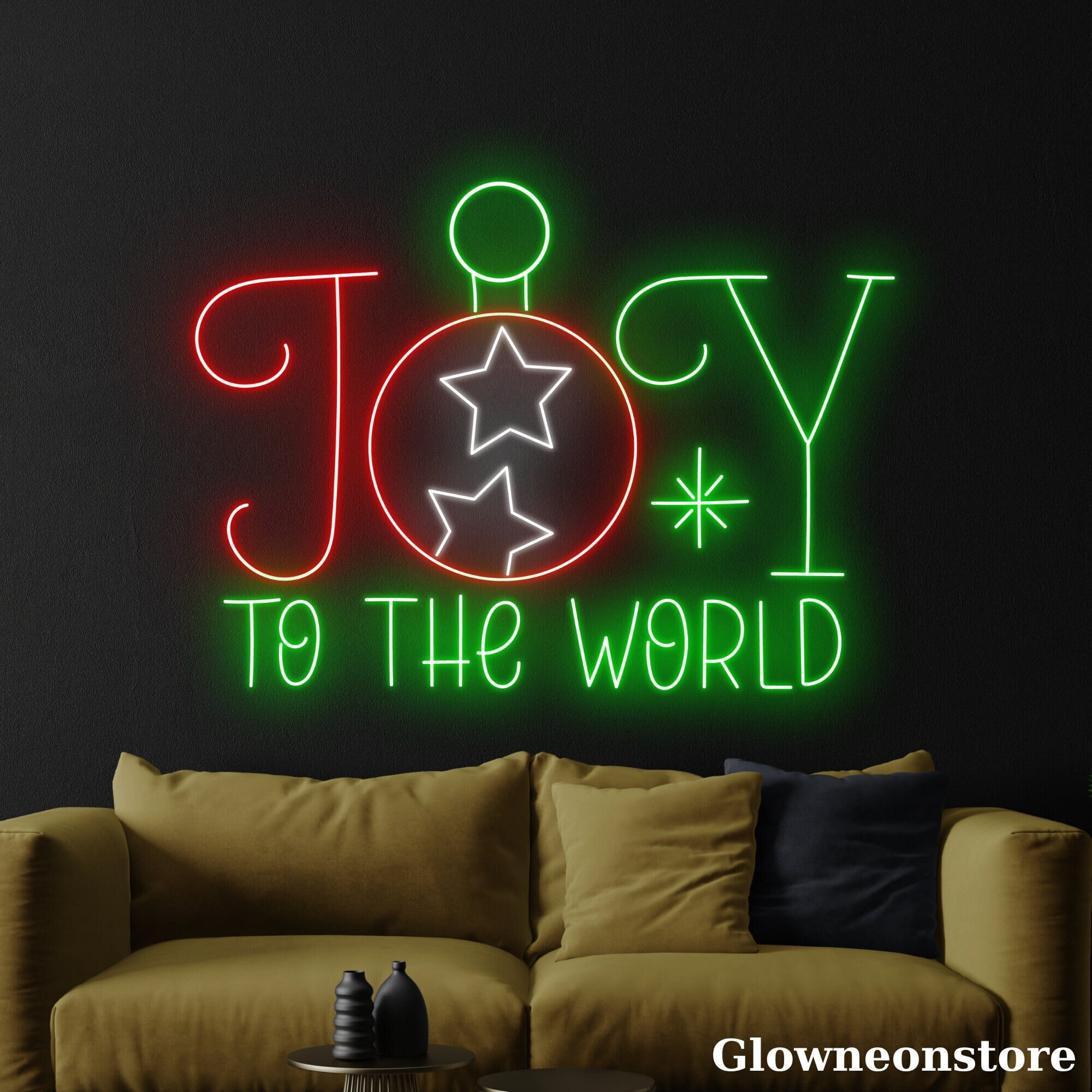 Glowneon Joy To The World Neon Sign, Joy To The World Led Sign ...