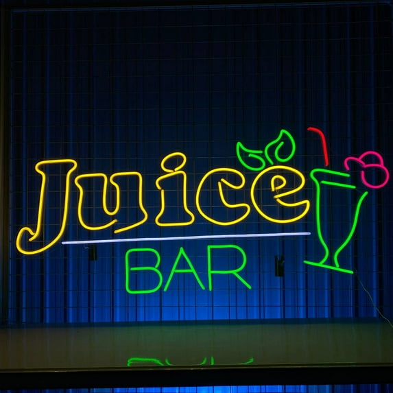 Glowneon Juice Bar Neon Sign, Juice Smoothie Bar Signboard Decor ...