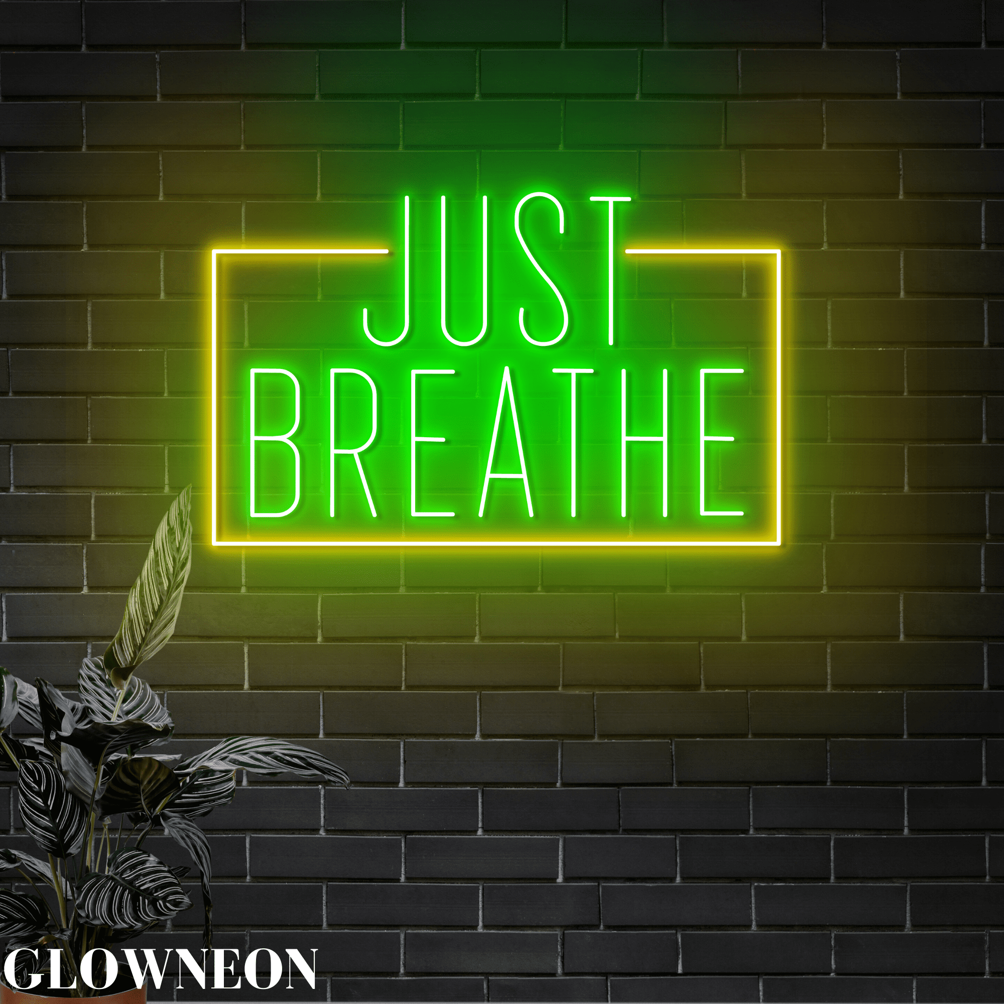 Glowneon Just Breathe Pickleball Led Sign, Pickleball Club Neon Sign ...