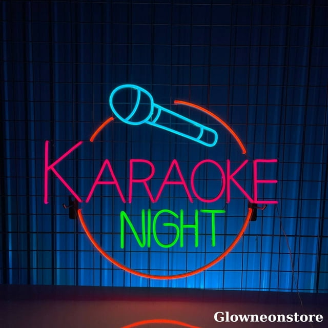 Glowneon Karaoke Night Neon Sign, Karaoke Wall Decor, Karaoke Led ...