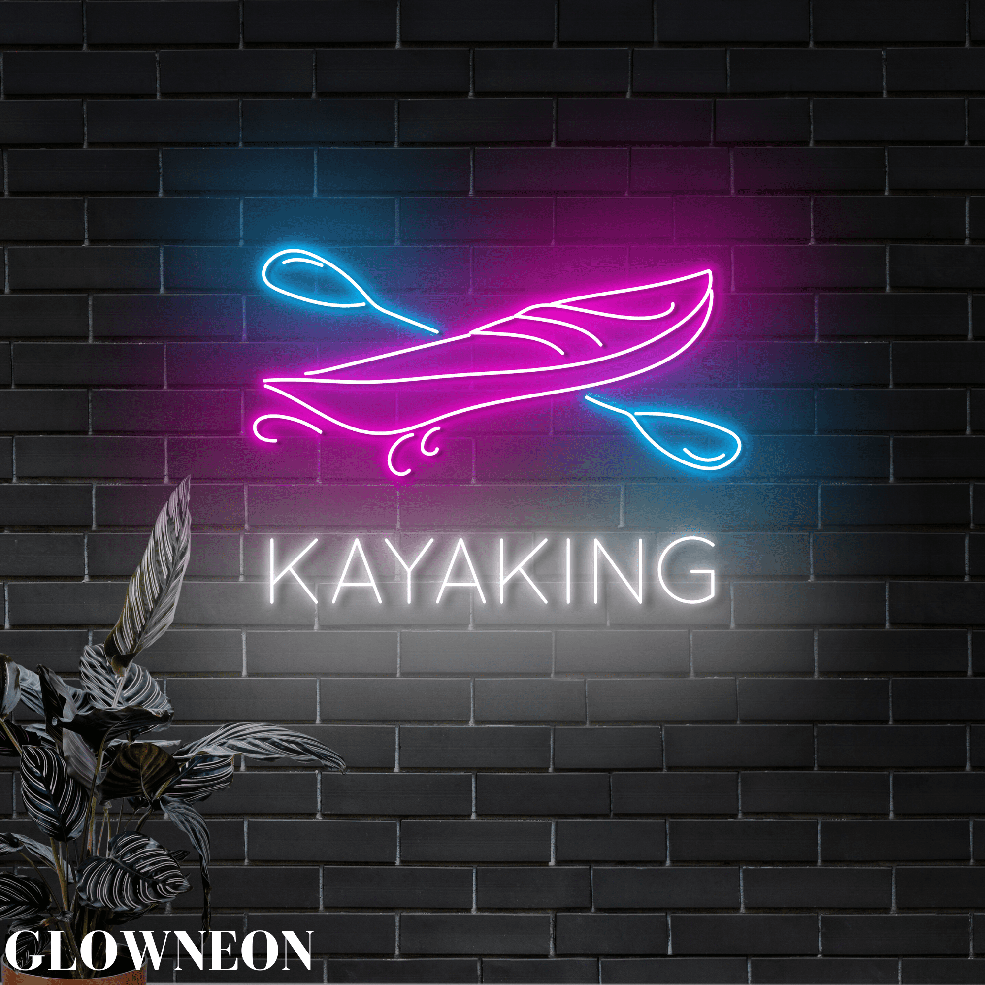 Glowneon Kayaking Neon Sign, Kayaking Club Led Wall Decor, Kayak Sign ...