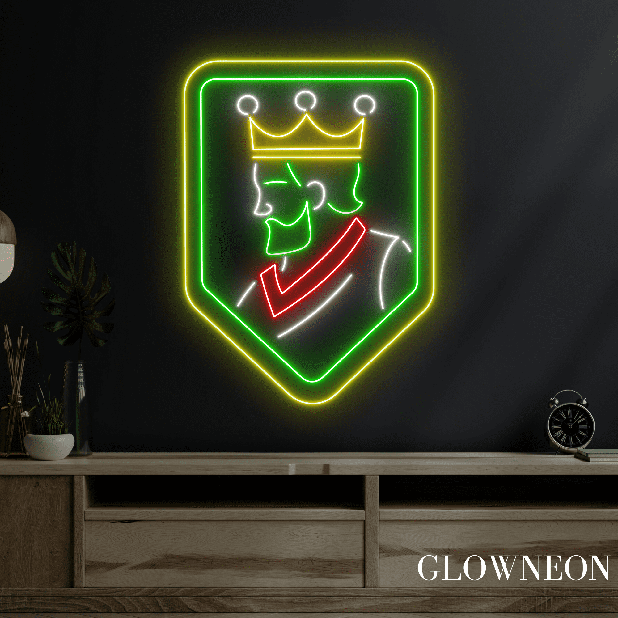Glowneon King Neon Sign, Royal King Led Sign, Royal Party Wall Decor ...