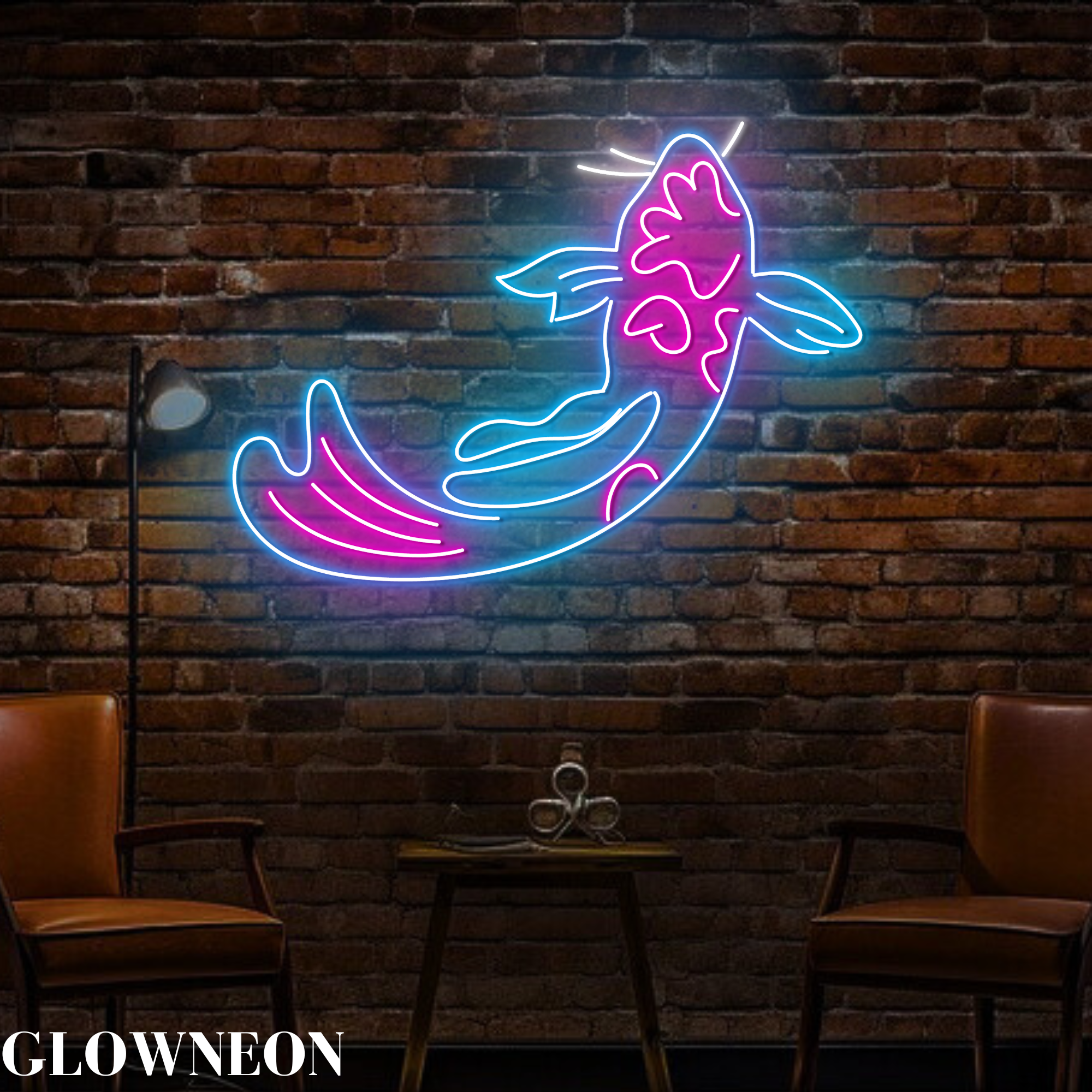 Glowneon Koi Fish Led Sign, Japanese Fish Shop Sign, Fish Shop Decor ...