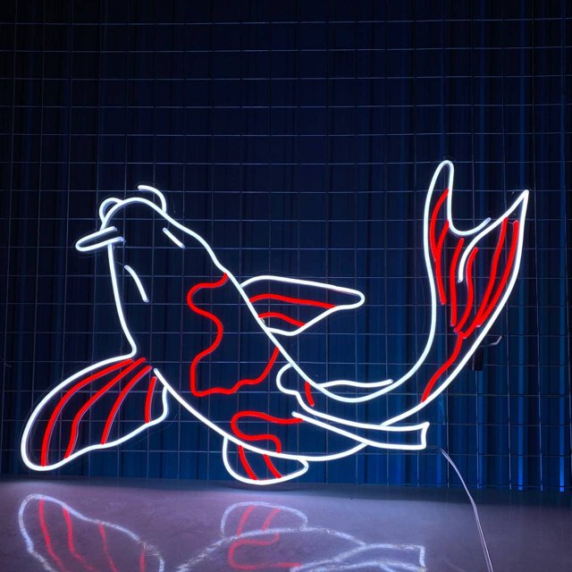 Glowneon Koi Fish Neon Sign, Japanese Neon Signs, Koi Fish Art Neon ...