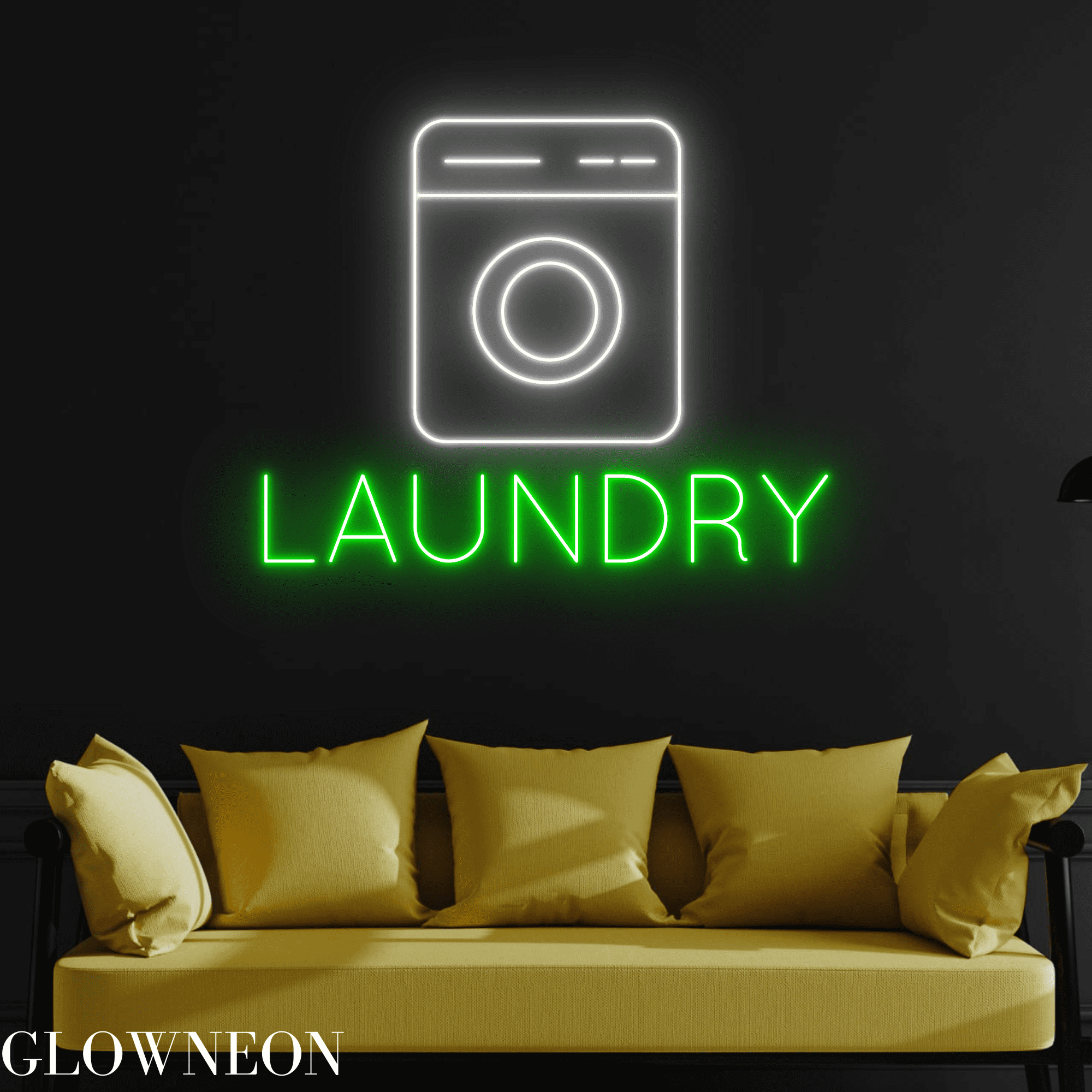 Glowneon Laundry Neon Sign, Laundry Washhouse Service Wall Led Light ...