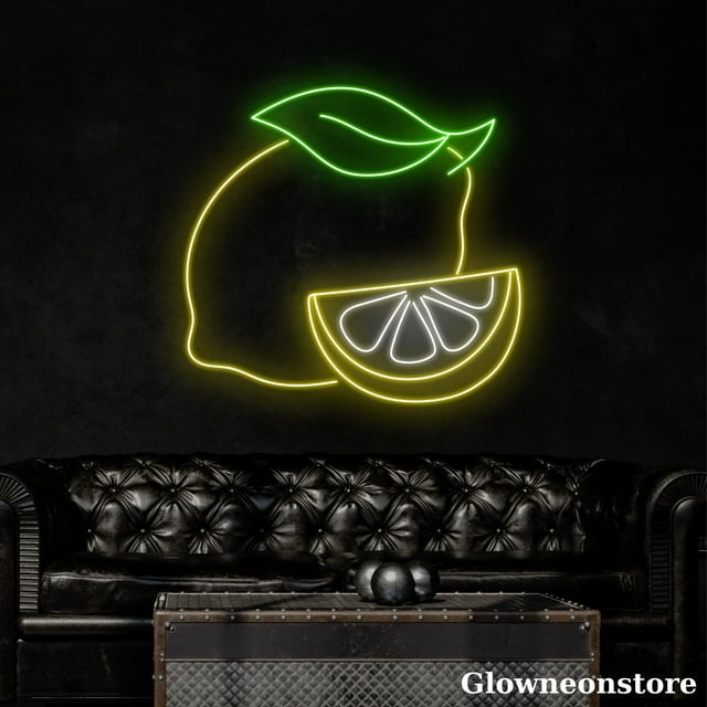 Glowneon Lemonade Neon Sign, Lemony Led Sign, Lemon Led Sign, Fruit ...