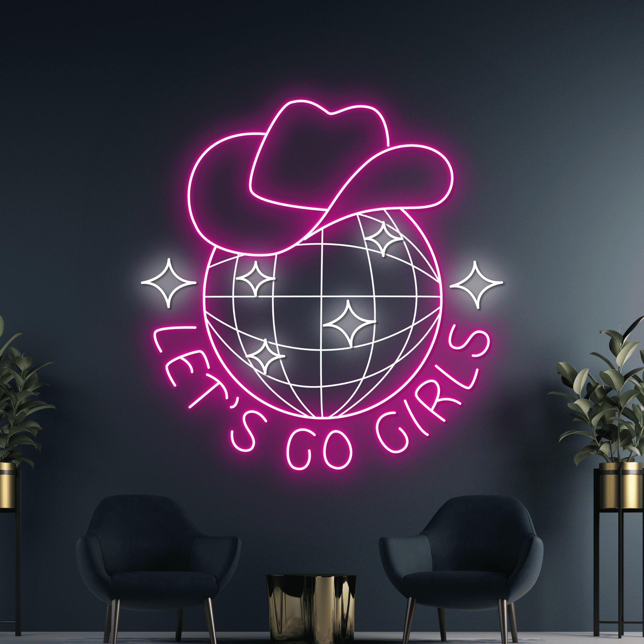 Glowneon Let's Go Girls Neon Signs, Boutique Shop Store Art Decor ...