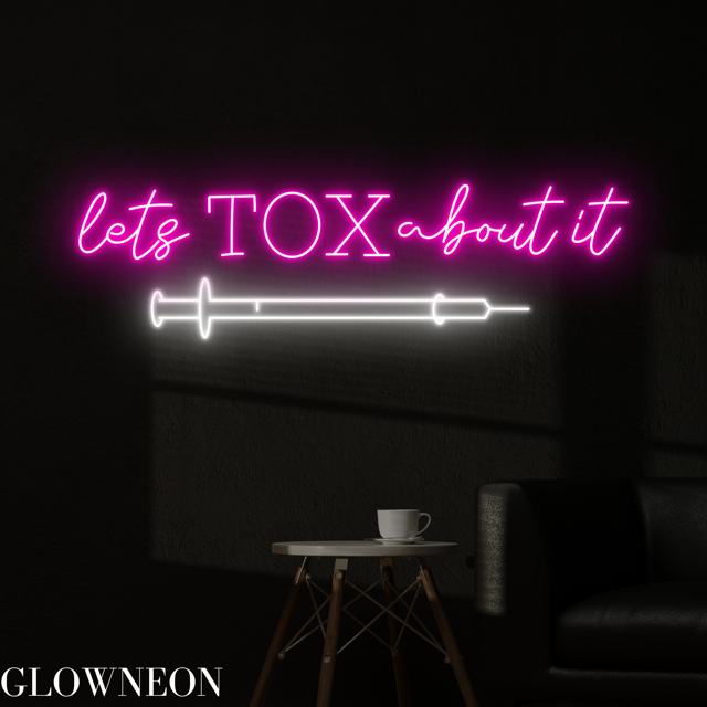 Glowneon Let's Tox About It Neon Sign,Botox Injection Spa Led Sign ...