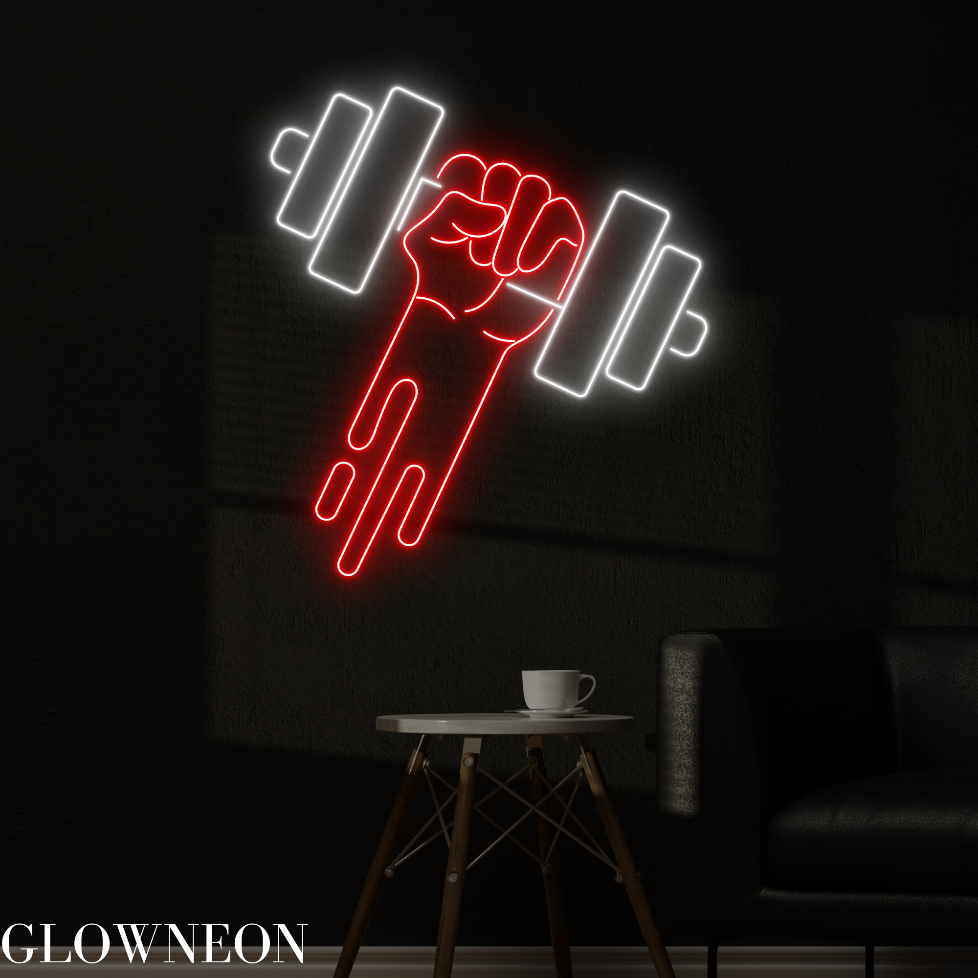 Glowneon Lift The Weight Neon Sign, Deadlift Led Sign, Gym Room Sign ...