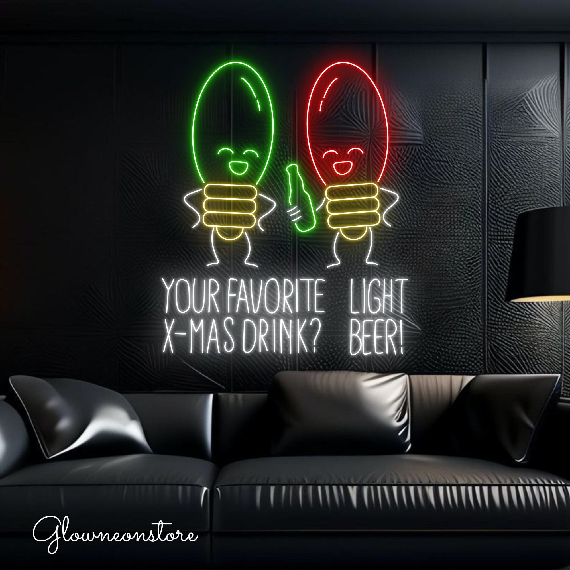Glowneon Light Bulb Beer Drink Neon Sign, Light Bulb Beer Drink Led ...