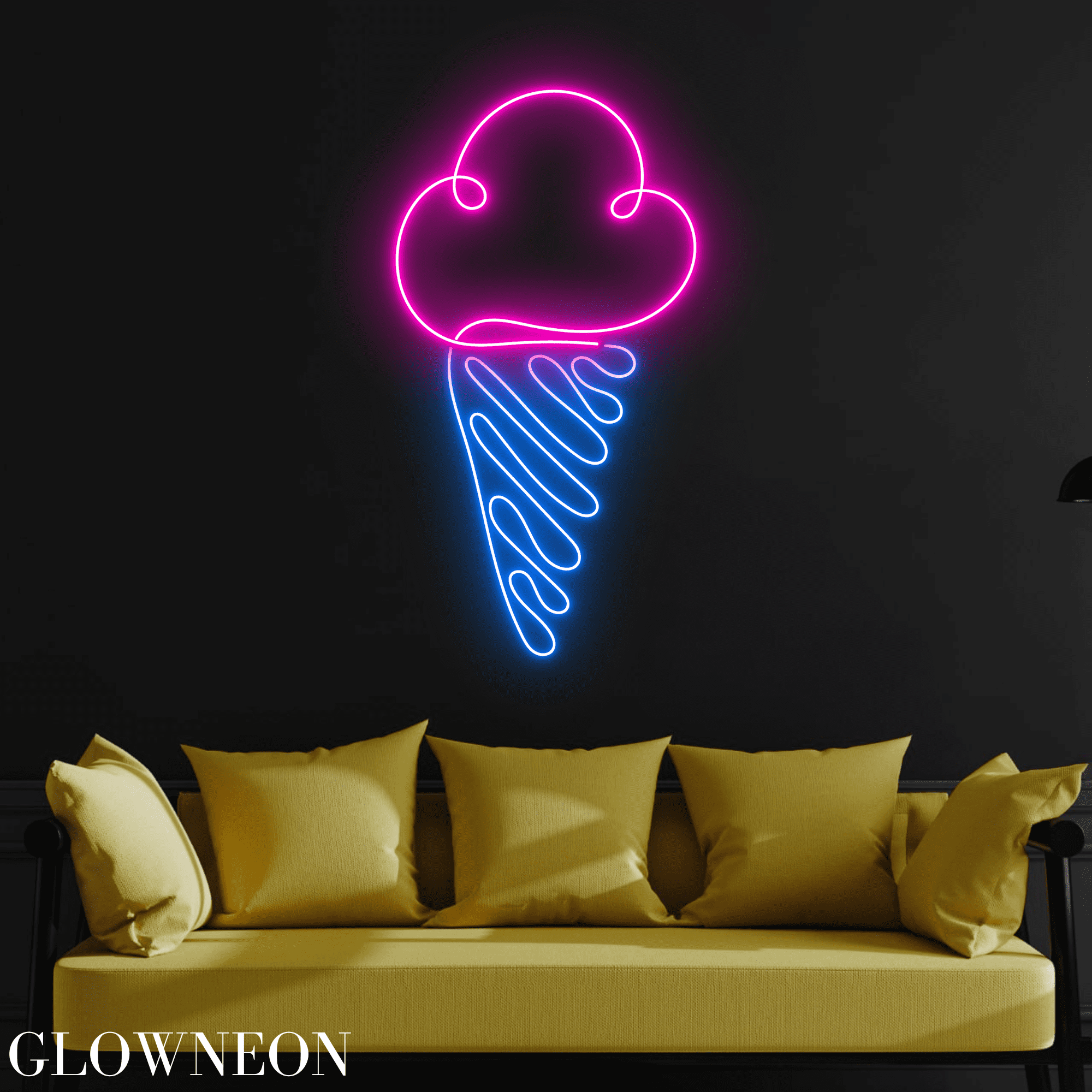 Glowneon Light Up Your Shop And Bedroom With Ice Cream Neon Led Light ...