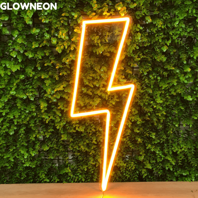 Glowneon Lightning Neon Sign, Thunder Lightning Led Sign, Bedroom Art ...
