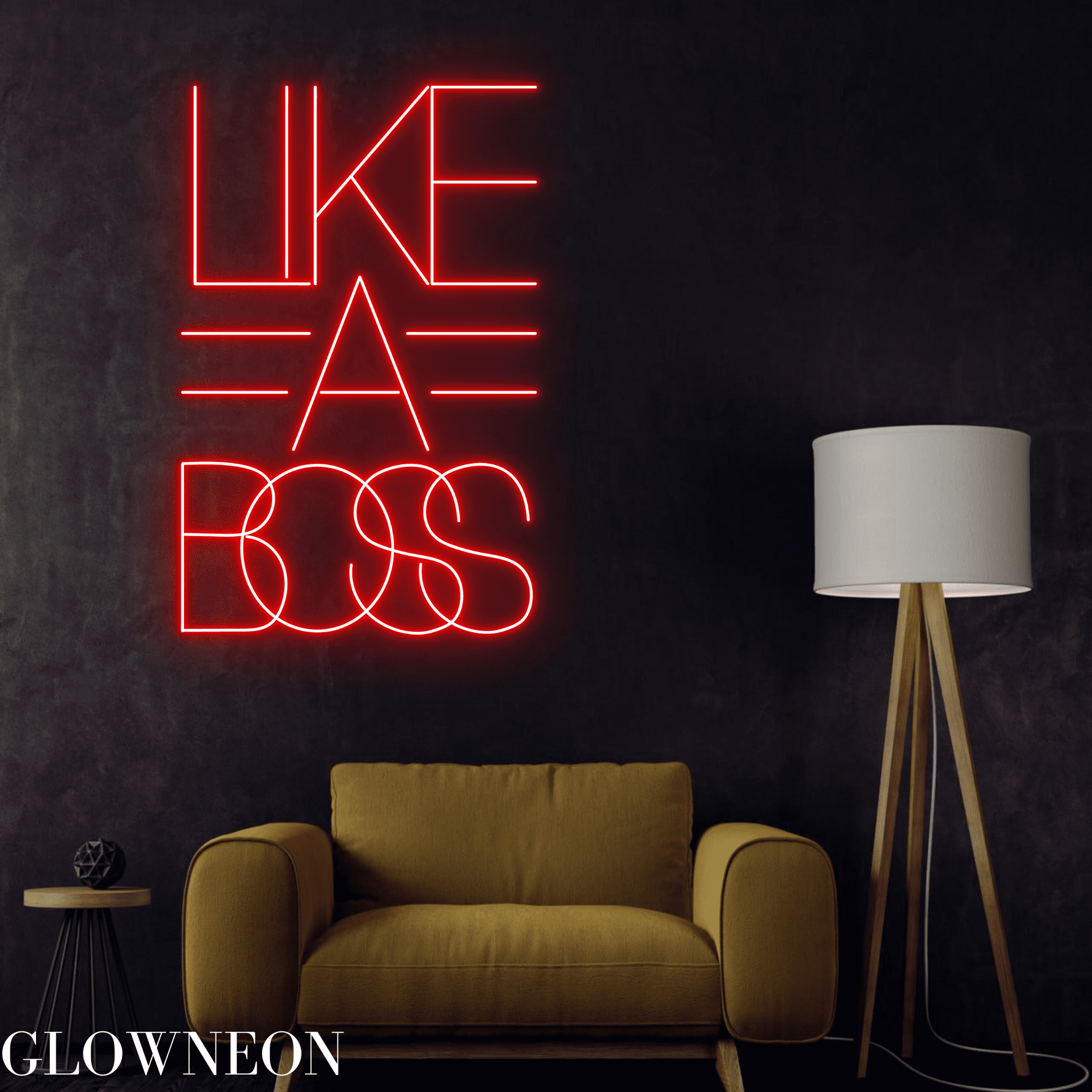 Glowneon Like A Boss Neon Sign, Like A Boss Led Sign, Bar Pub Decor ...