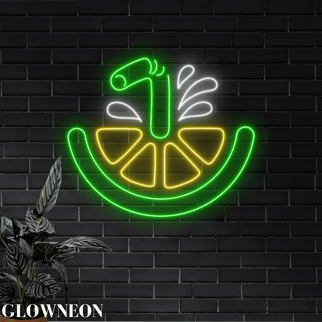 Glowneon Lime Juice Led Sign, Lemon Juice Neon Sign, Fruit Juice Sign ...