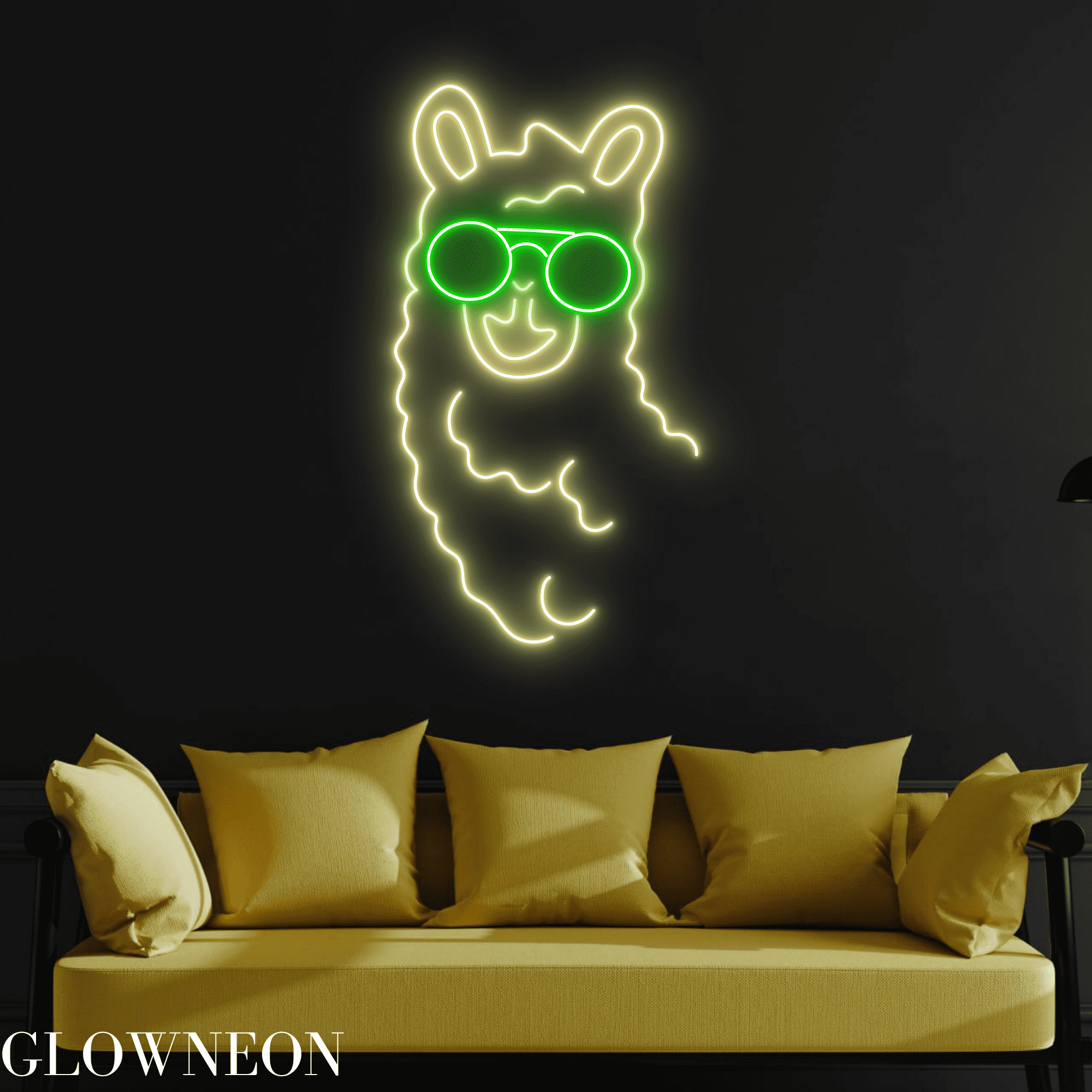 Glowneon Llama Neon Sign, Llama Led Sign, Llama Lover Gift, Kid Gifts ...