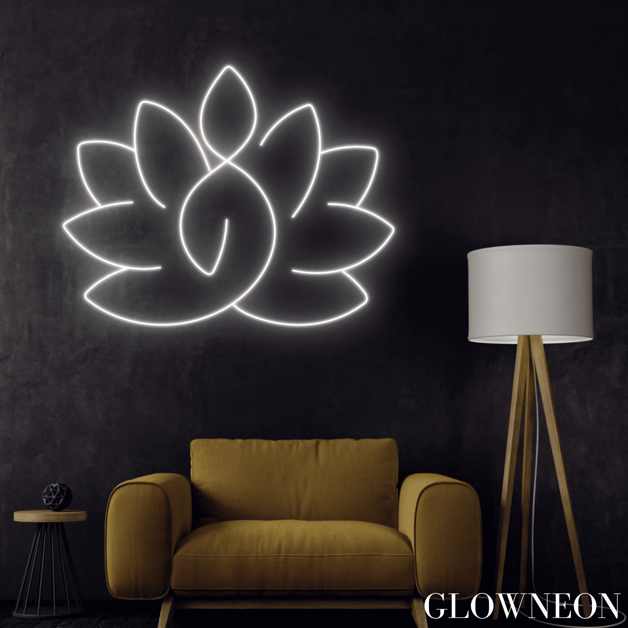 Glowneon Lotus Meditation Neon Sign, Lotus Led Sign, Yoga Led Decor ...
