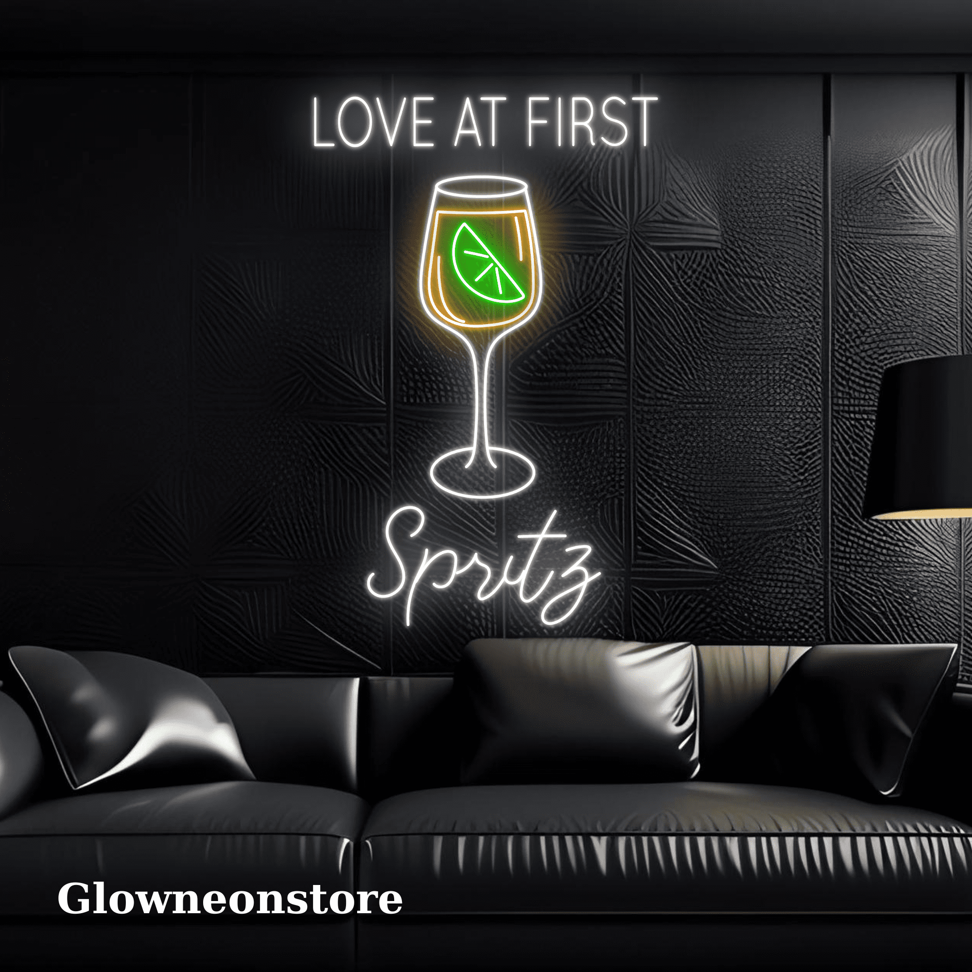 Glowneon Love At First Spritz Neon Sign, Spritzy Cocktail Wall Decor ...