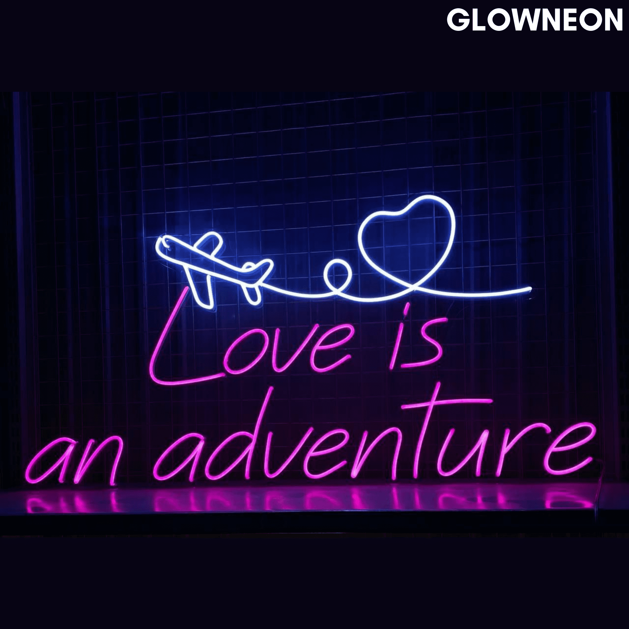 Glowneon Love Is An Adventure Neon Sign, Wedding & Valentine Led Sign ...