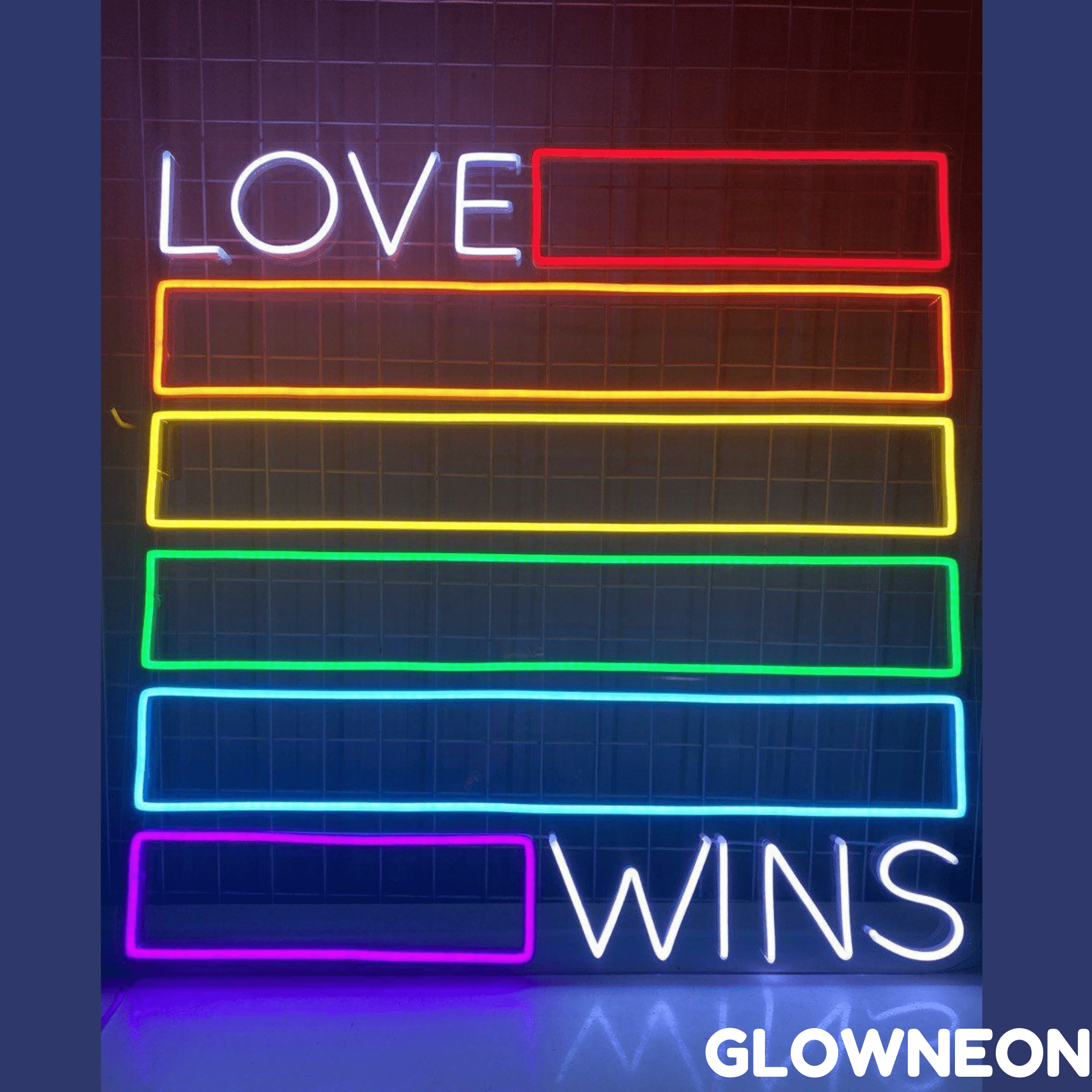 Glowneon Love Wins Neon Sign, Happy Pride Day LGBT Love Wins Led Sign ...