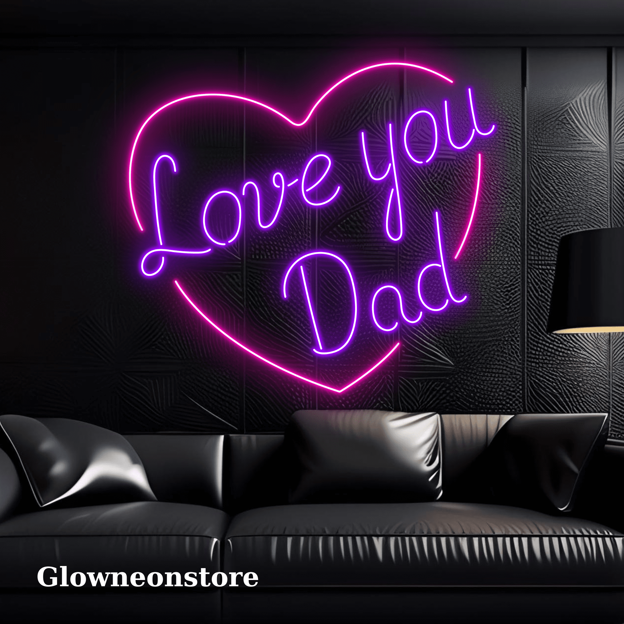 Glowneon Love You Dad Neon Sign, Father's Day Led Light Gift Decor ...
