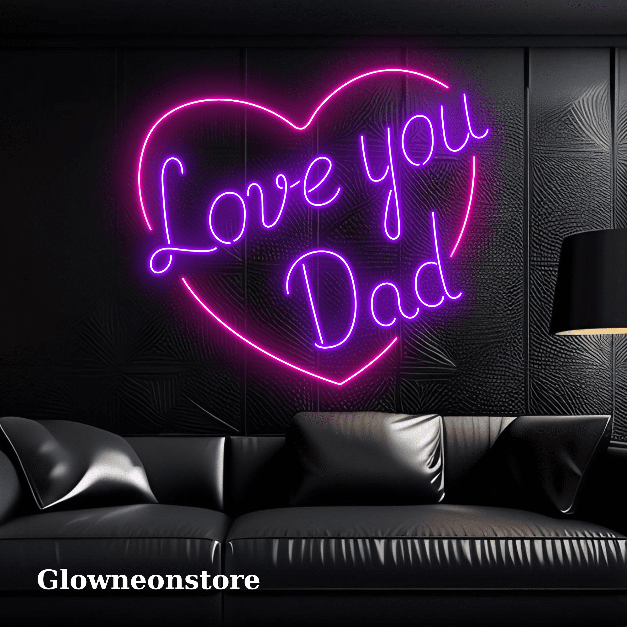 Glowneon Love You Dad Neon Sign, Love You Dad Led Light Wall Decor ...