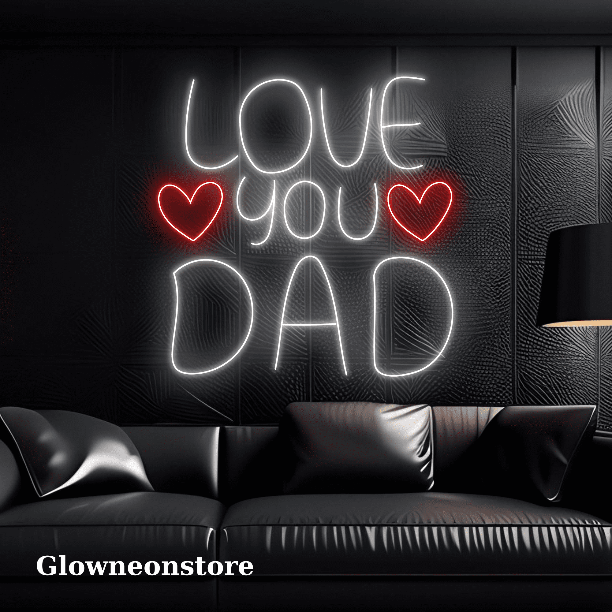 Glowneon Love You Dad Neon Sign, Love You Dad Led Light Wall Decor ...