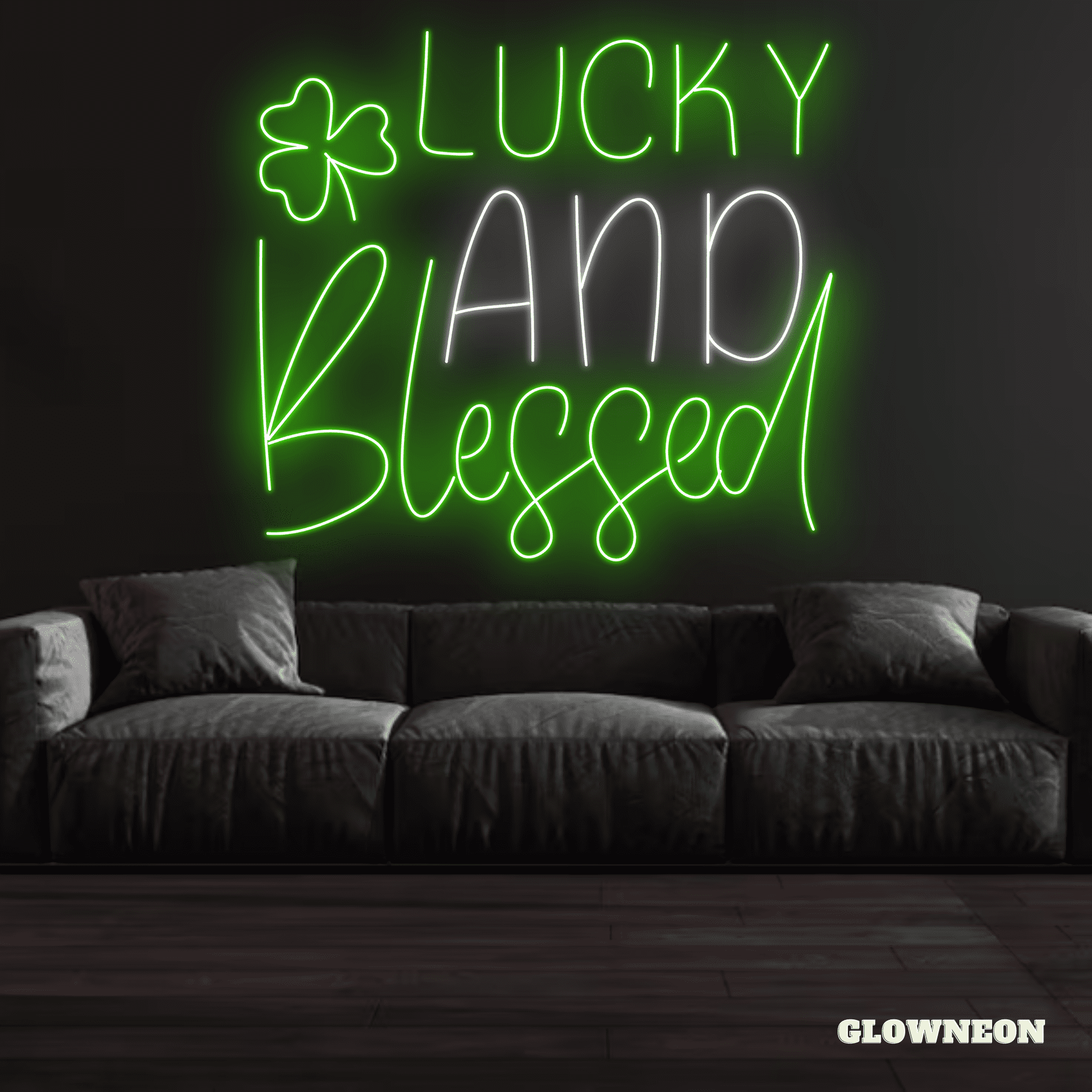 Glowneon Lucky and Blessed Neon Sign, St. Patrick's Day Decor - Walmart.com