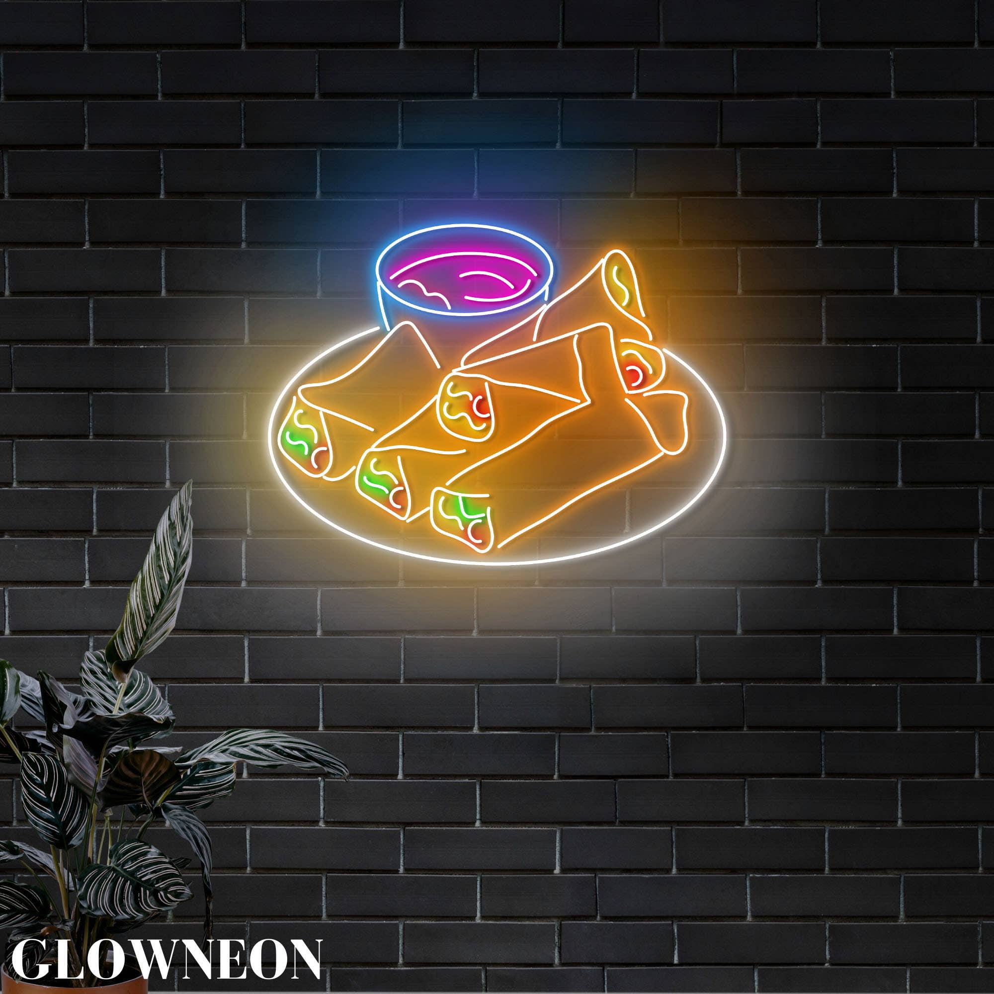 Glowneon Lumpia Led Neon Sign, Philippines Lumpia Restaurant Wall Art ...