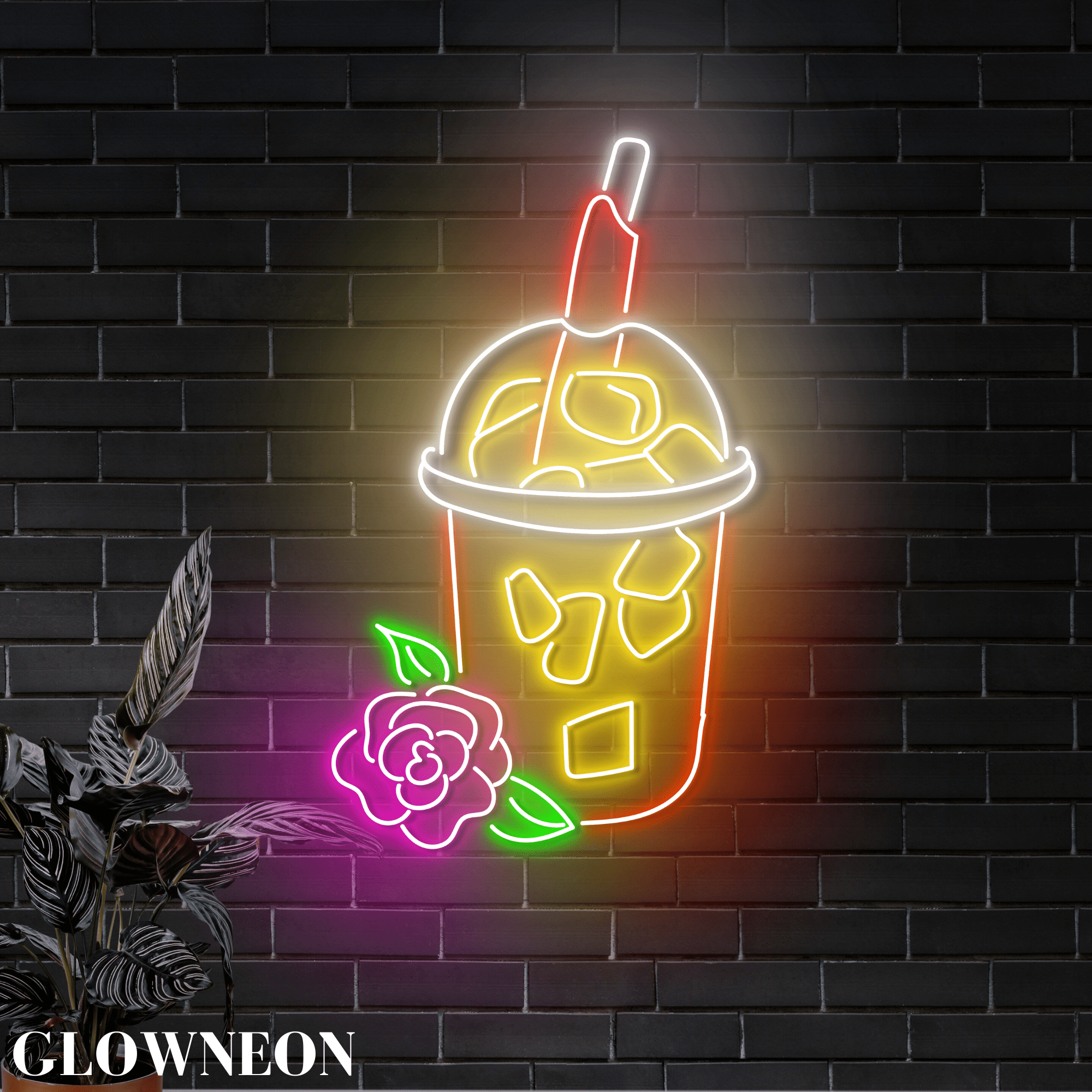 Glowneon Mangonada Smoothie Led Wall Art, Mexican Mangonada Neon Sign ...