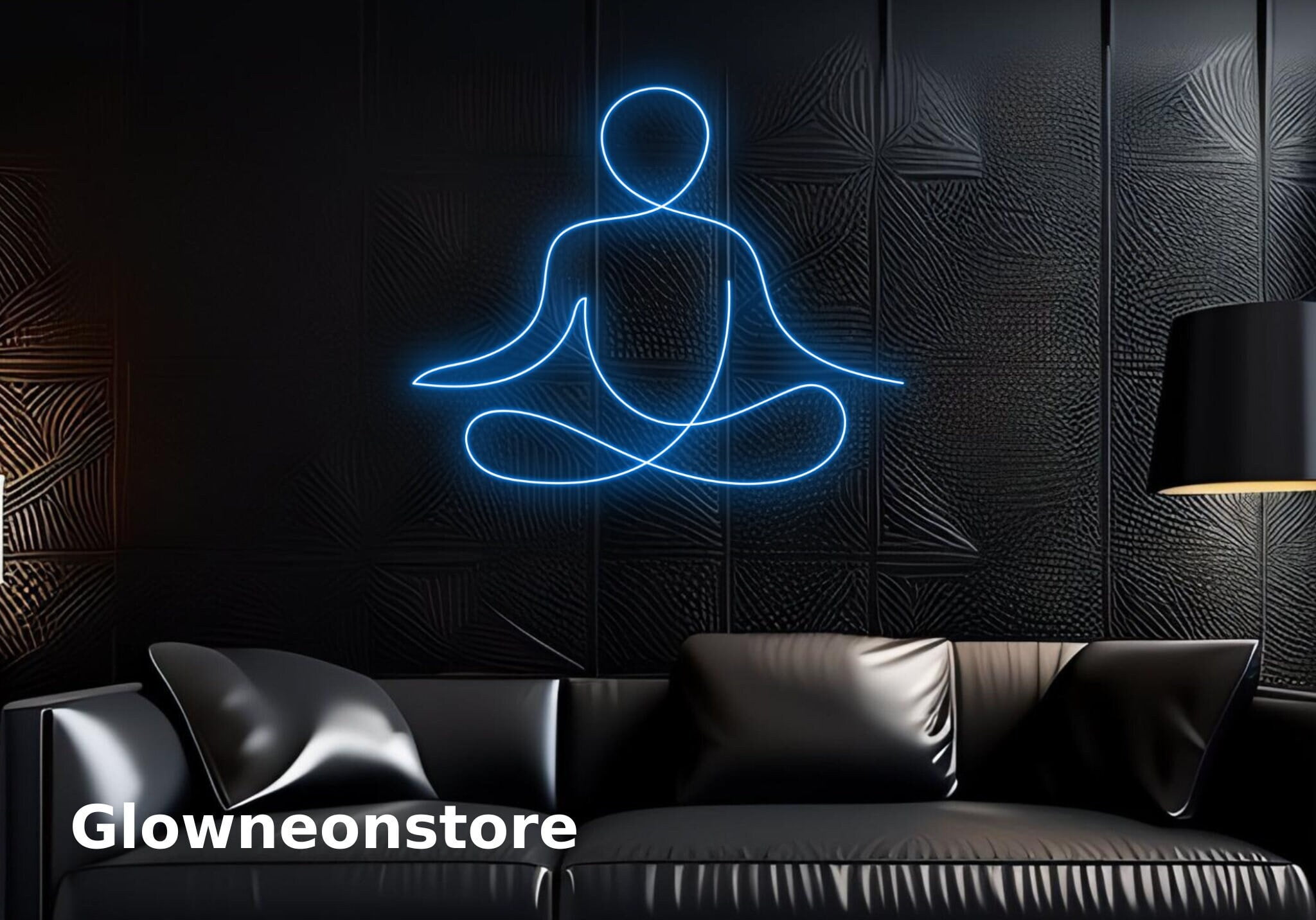 Glowneon Meditation Neon Sign, Meditation Led Light, Yoga Sign Decor ...
