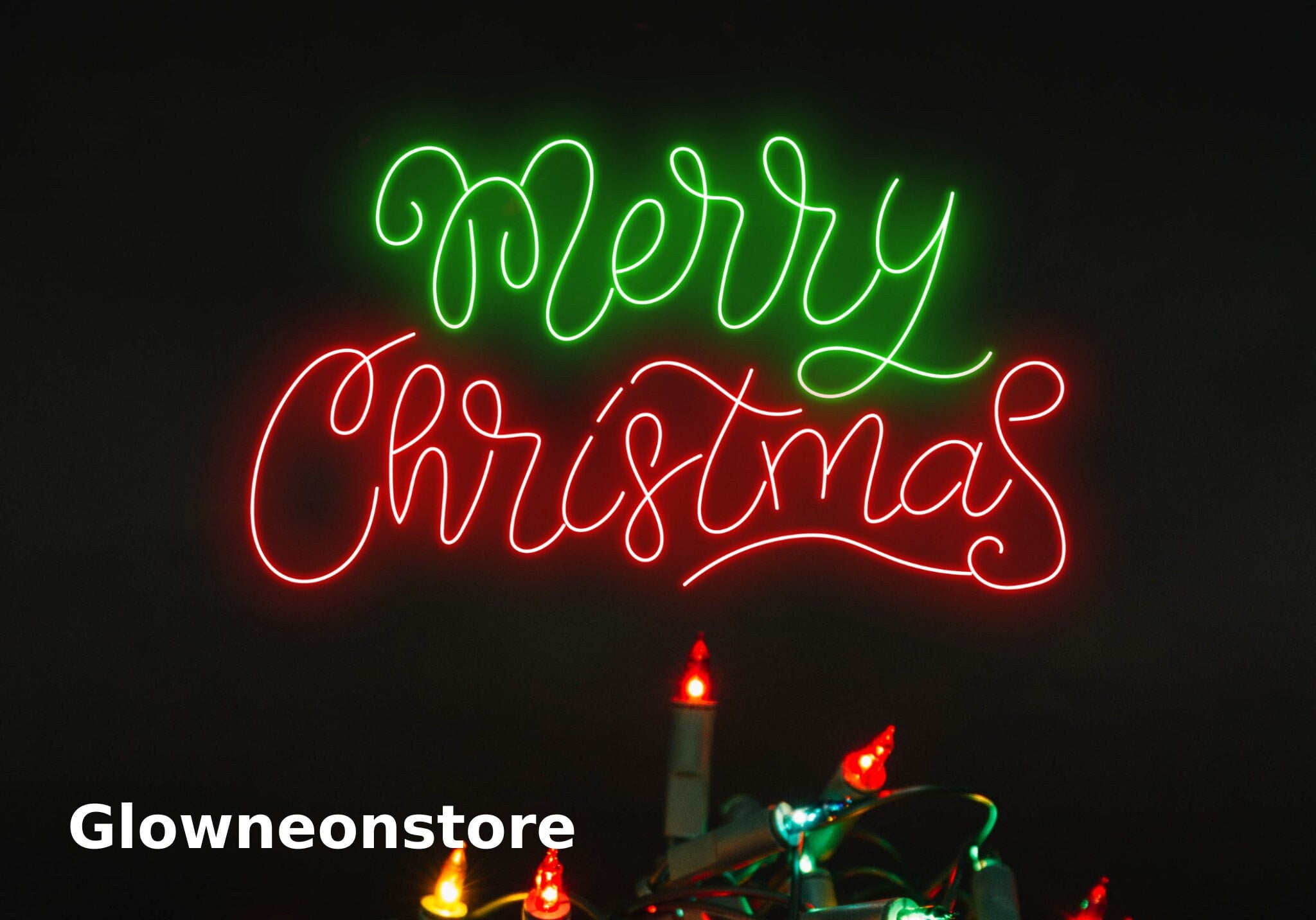 Glowneon Merry Christmas Neon Sign, Christmas Led Light, Christmas ...