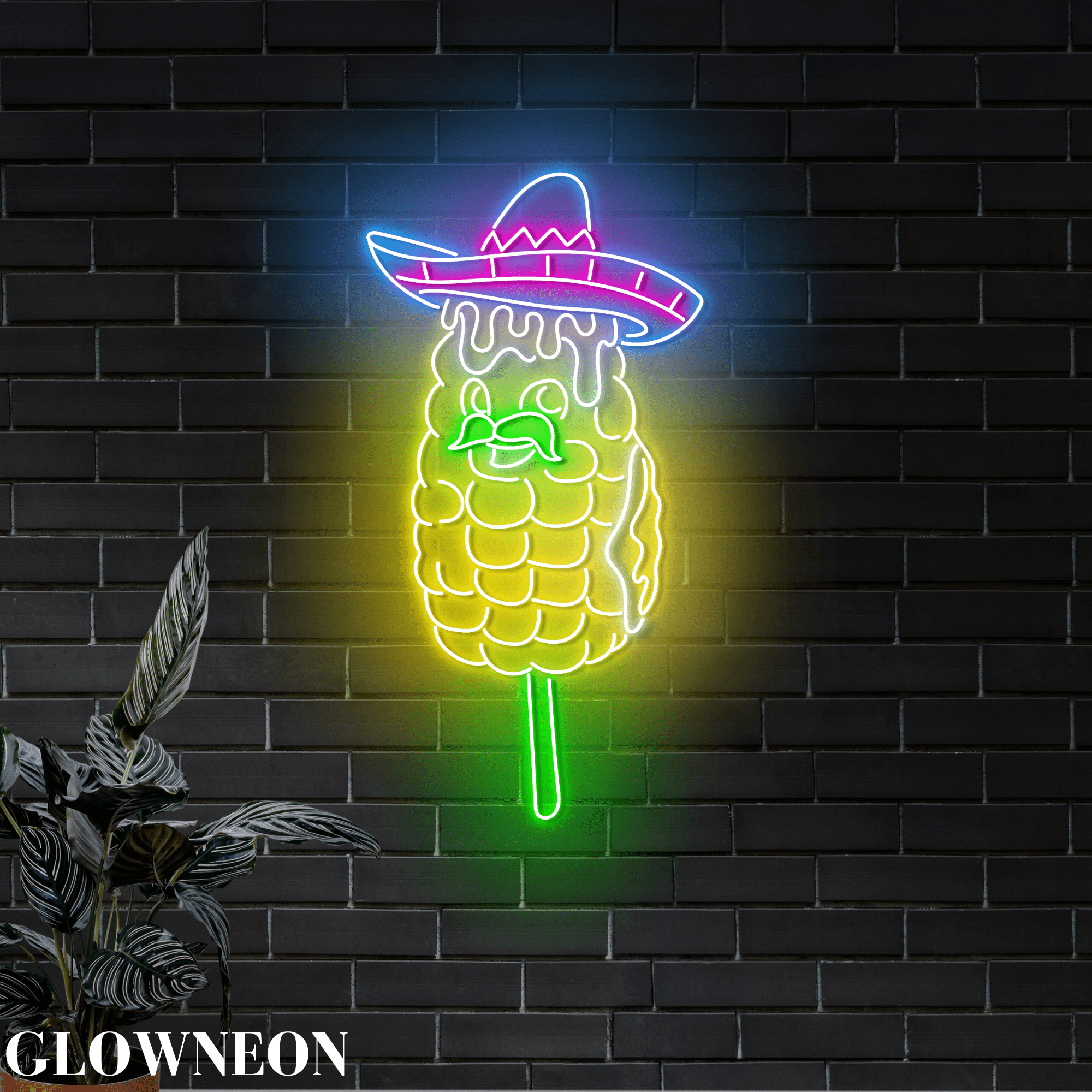Glowneon Mexican Corn Elote Neon Sign, Elote Mexican Restaurant Decor ...
