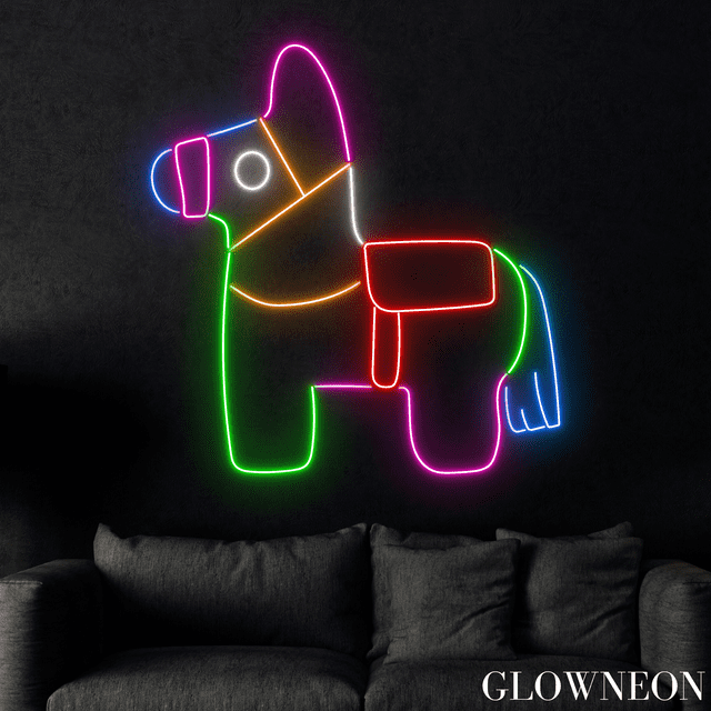 Glowneon Mexican Pinata Rainbow Neon Sign, Fiesta Pinata Led Decor ...