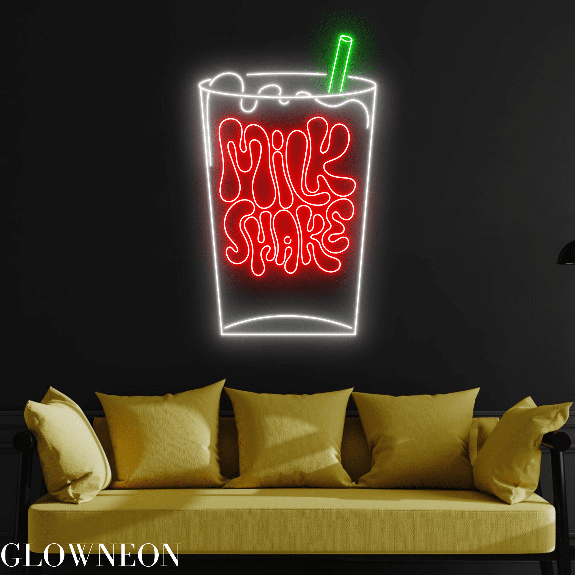 Glowneon Milkshake Neon Sign, Milkshakes Led Decor, Coffee Shop Decor ...
